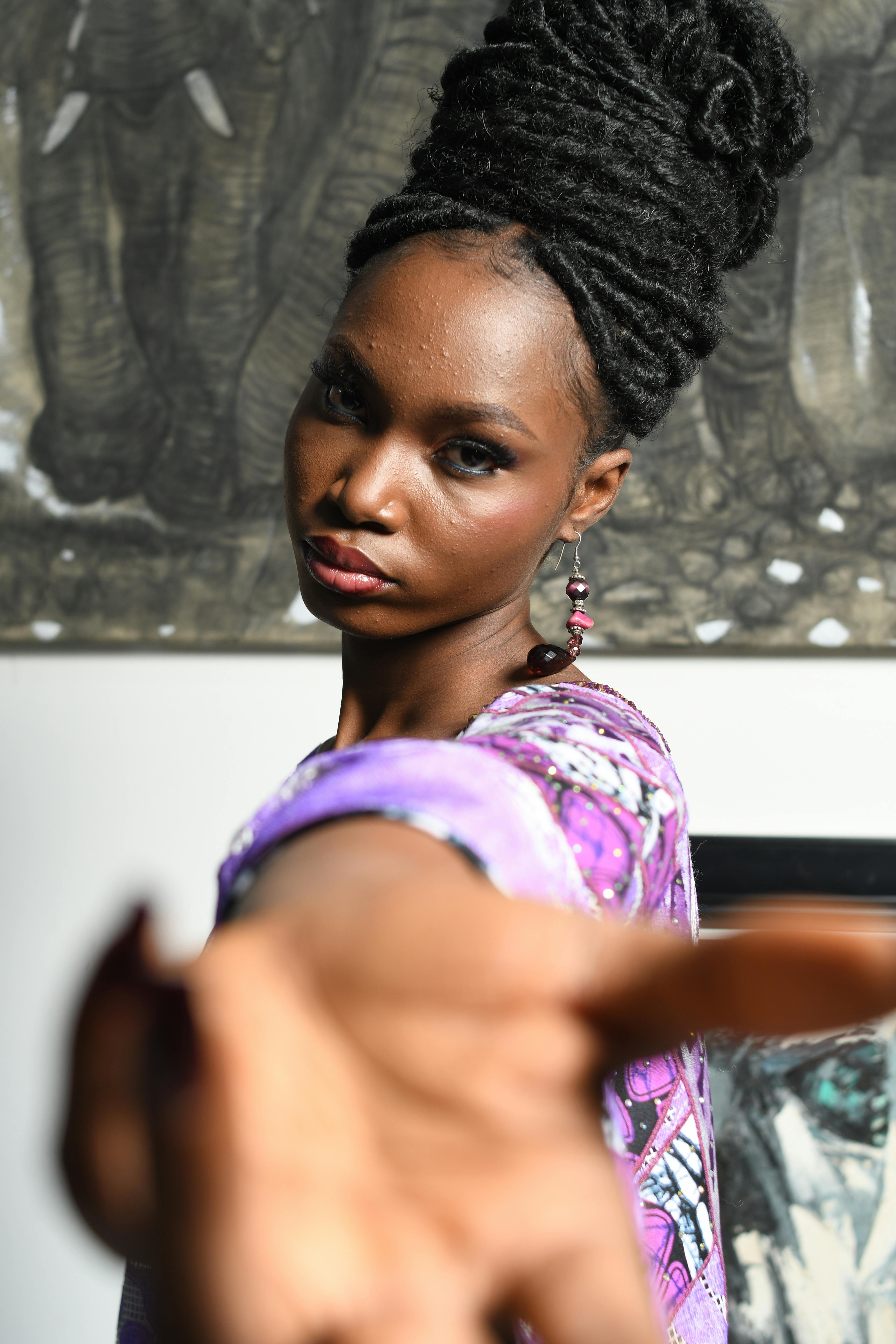 Portrait of a Young Woman Reaching out her Hand · Free Stock Photo