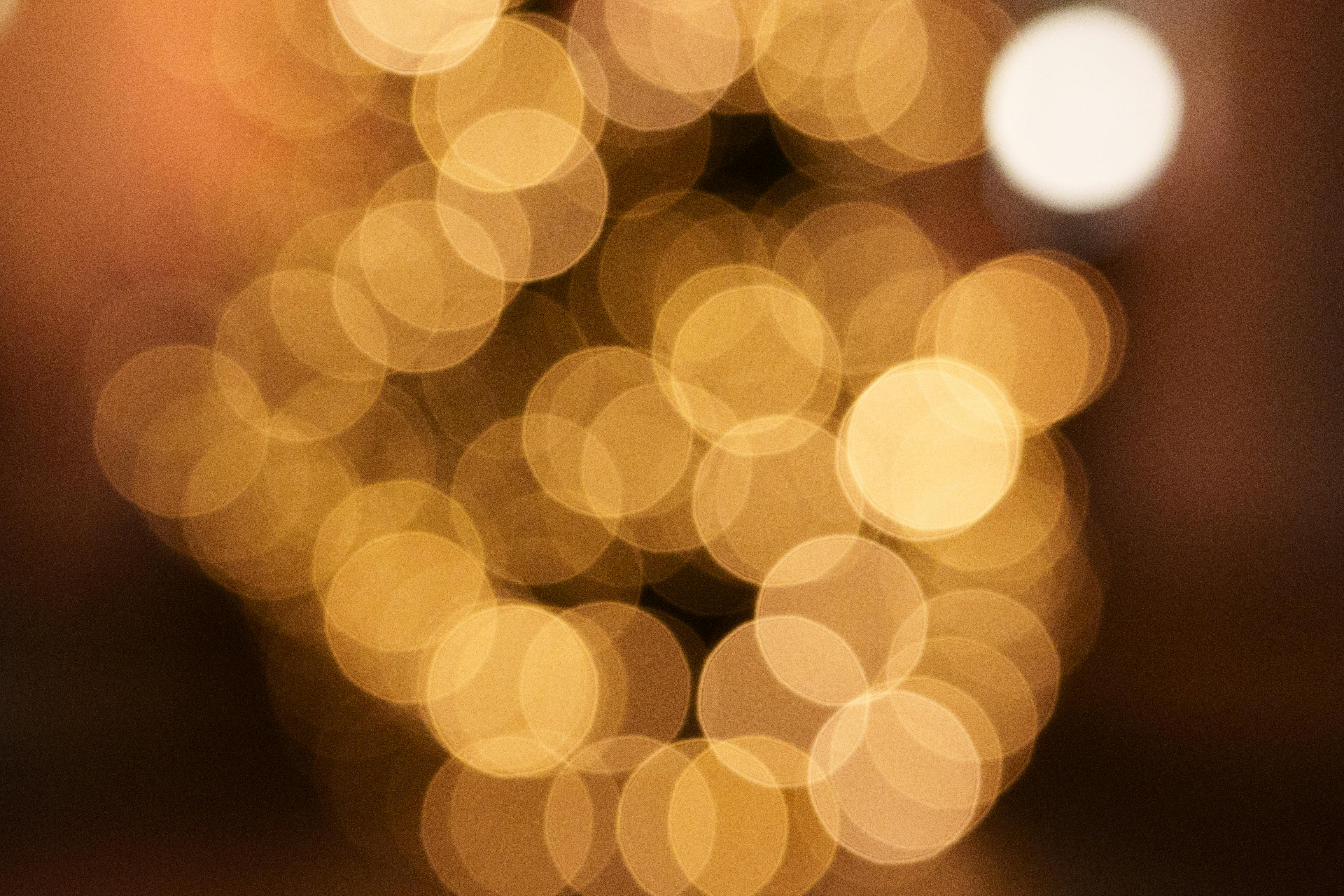 Yellow Dots of Lights · Free Stock Photo
