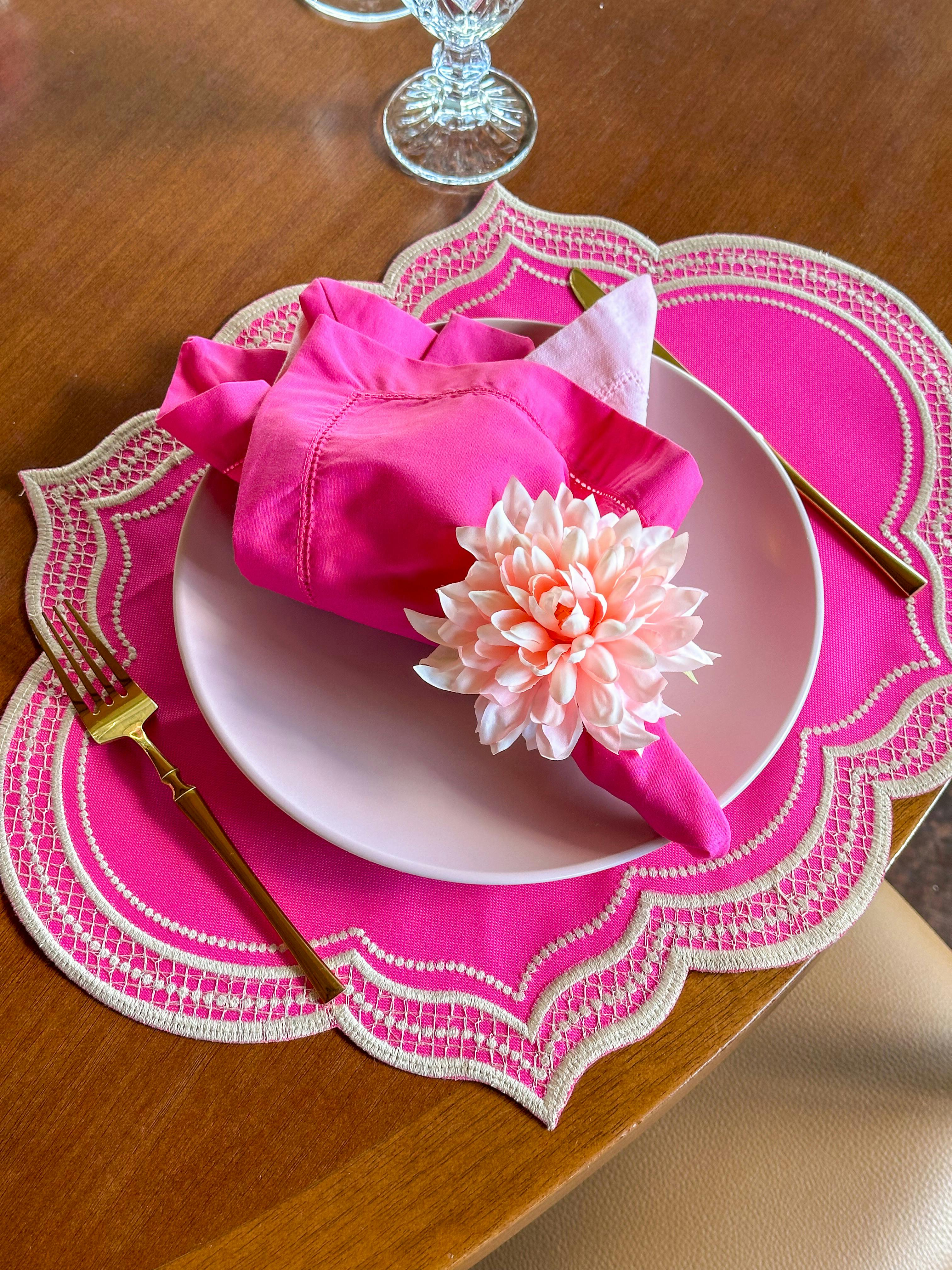 Pink Place Setting on the Table · Free Stock Photo