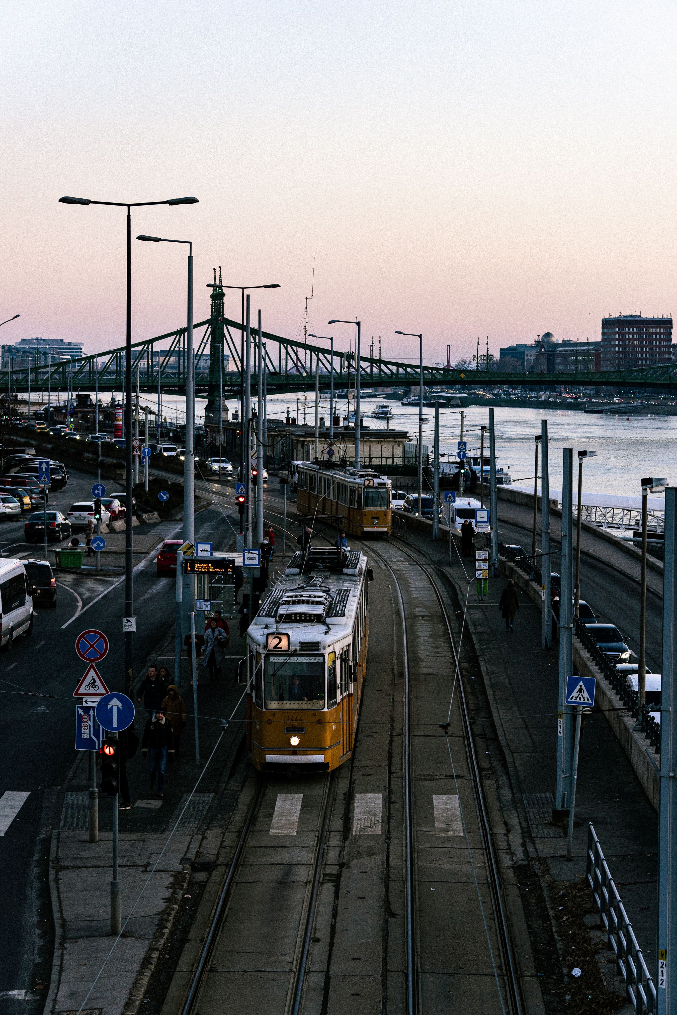 Vintage Trams by Danube in Budapest · Free Stock Photo