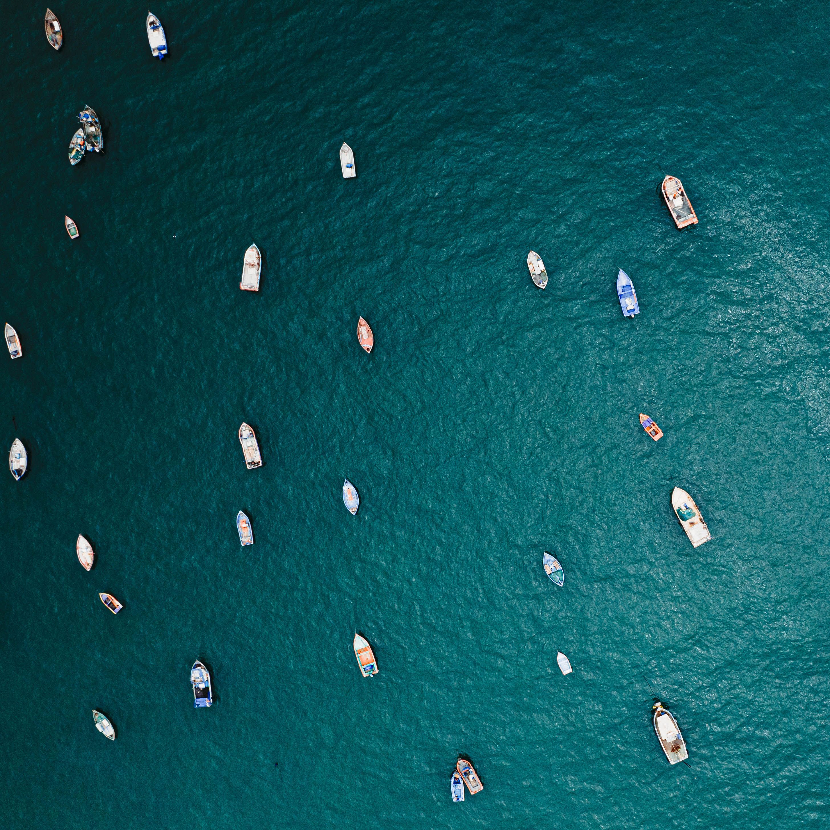 Top View Photo of Boats on Sea · Free Stock Photo