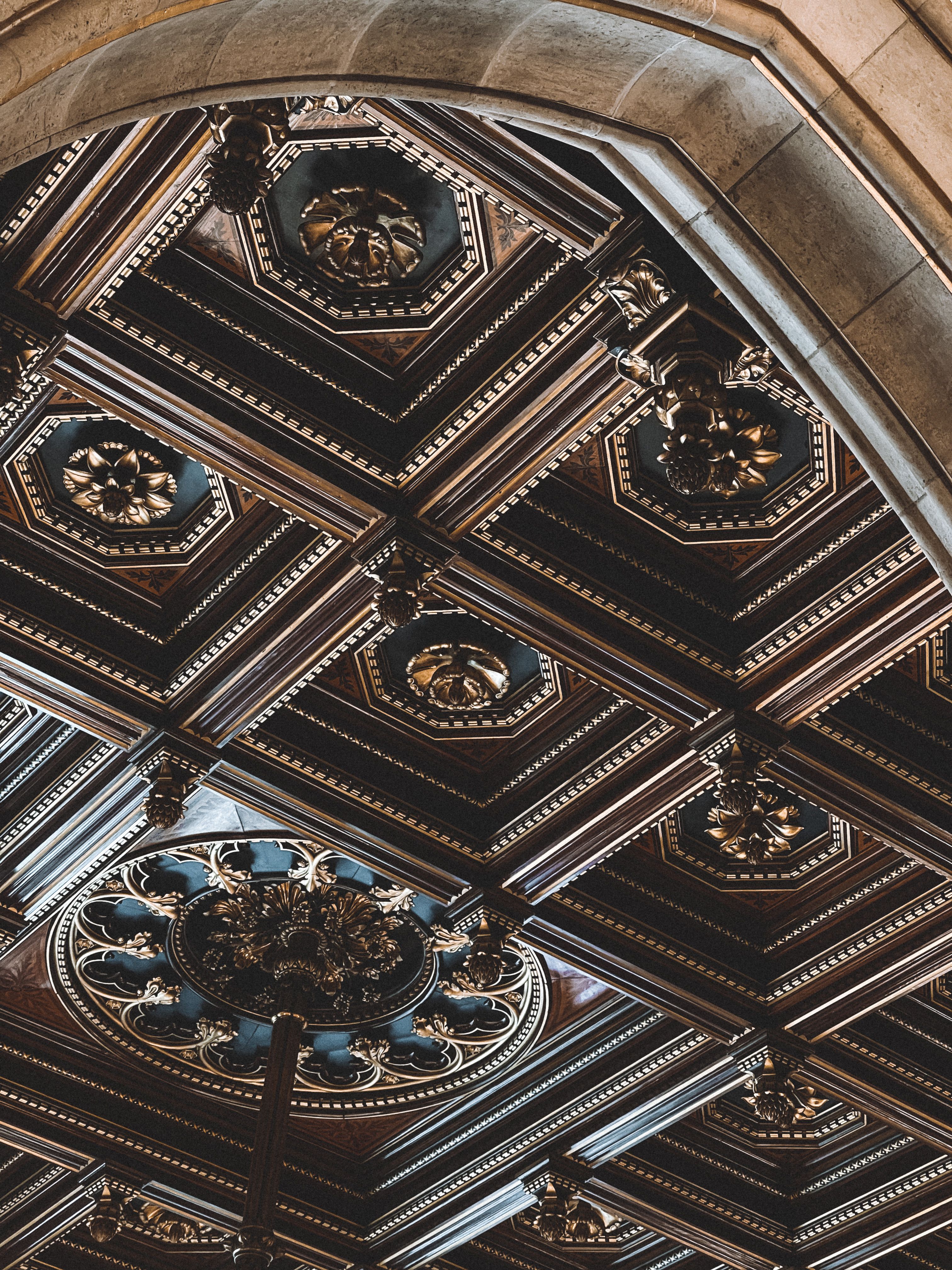 Ornamented Ceiling in Palace · Free Stock Photo