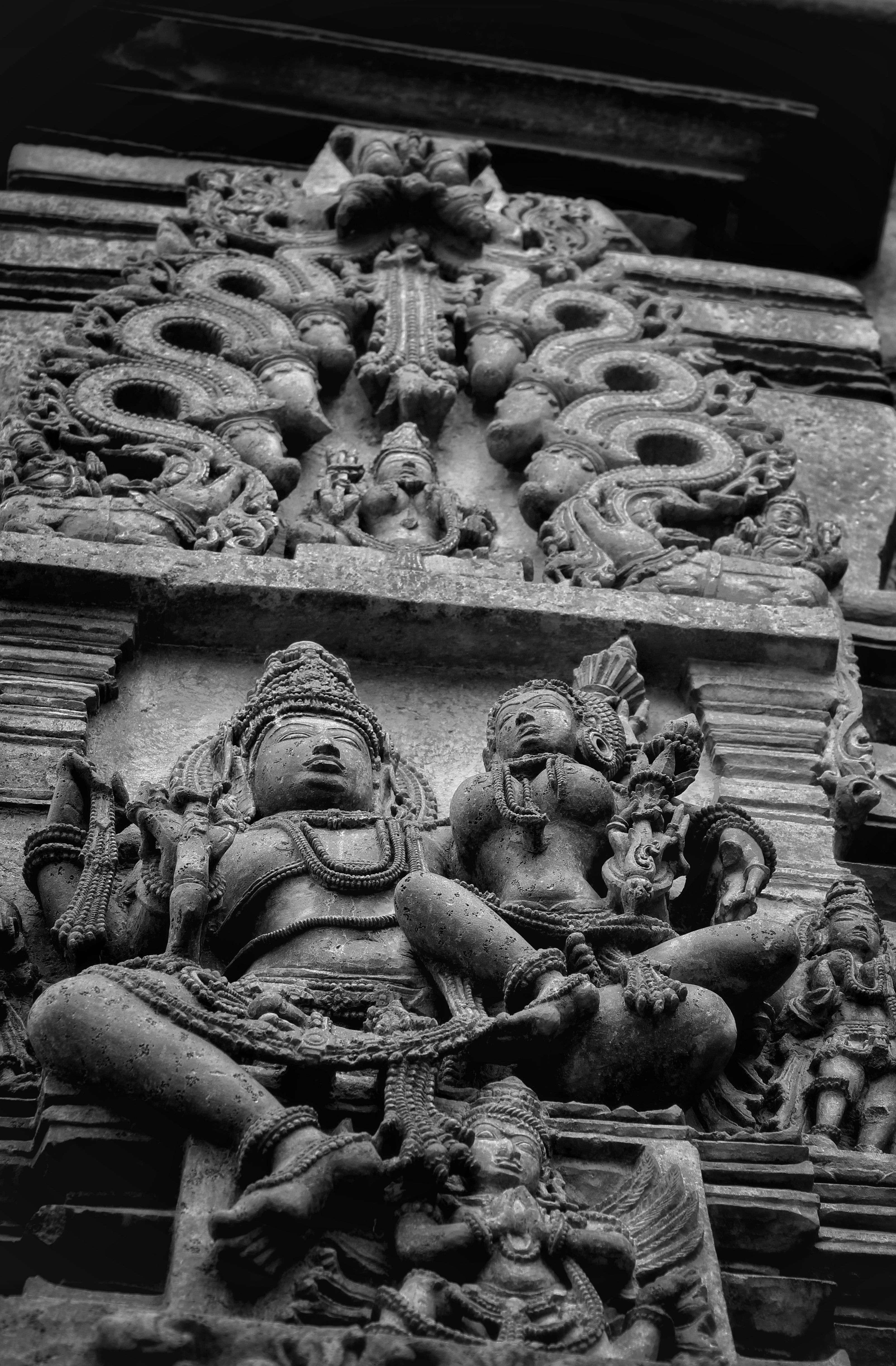 Sculptures on Temple Wall · Free Stock Photo