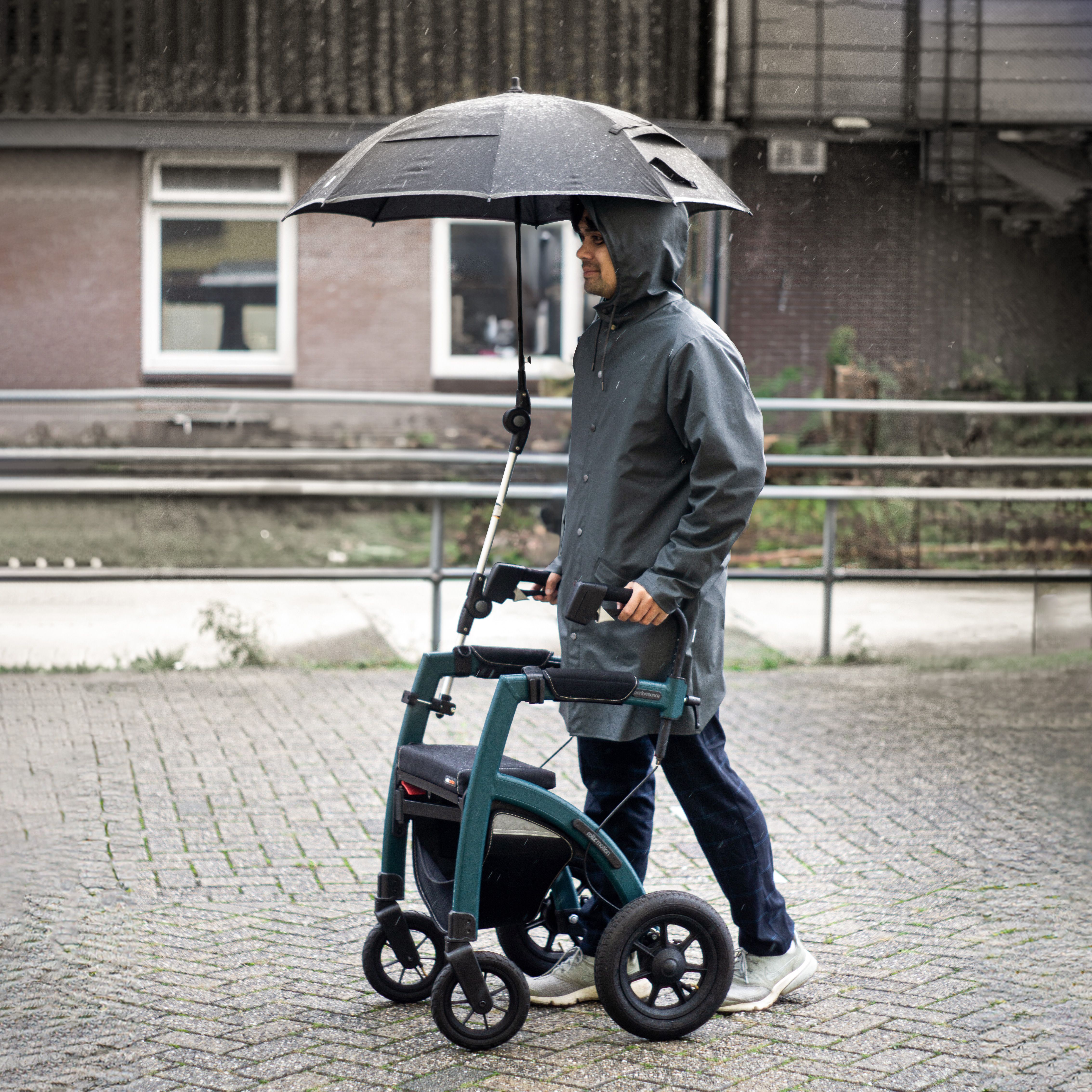 Man with Rollator in Winter · Free Stock Photo