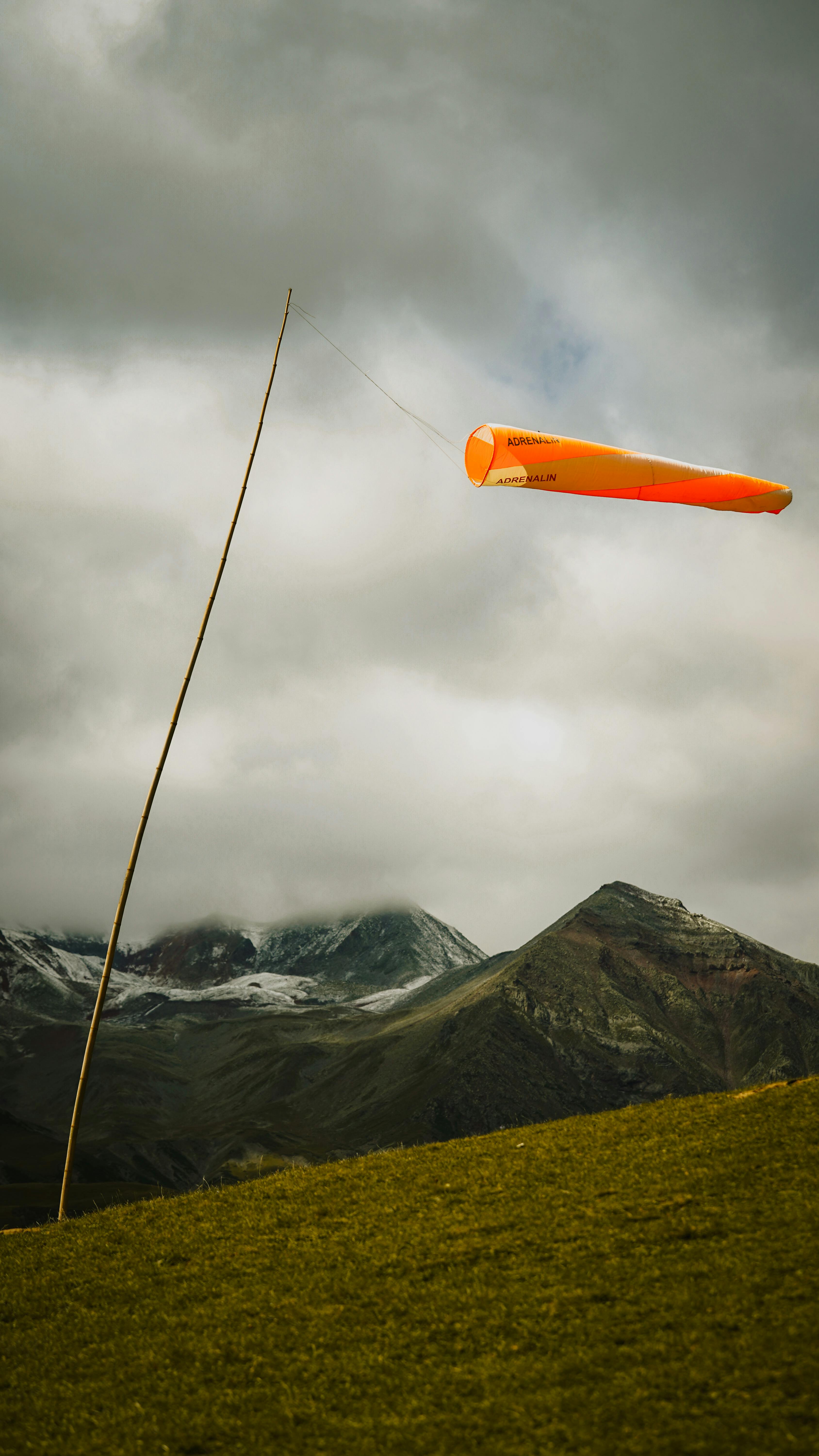 Windsock on Hill in Mountains · Free Stock Photo