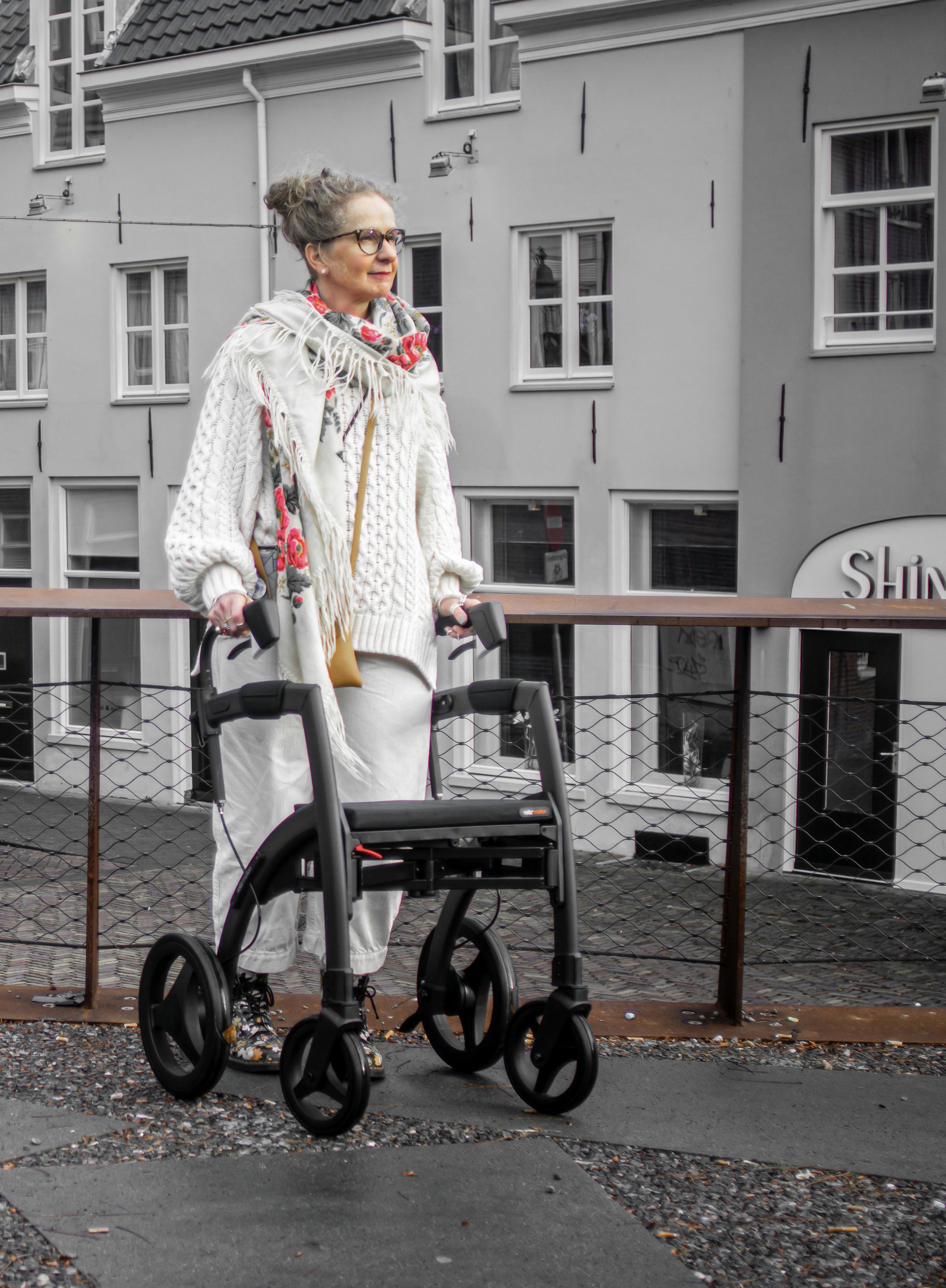 Elderly Woman with Walker · Free Stock Photo