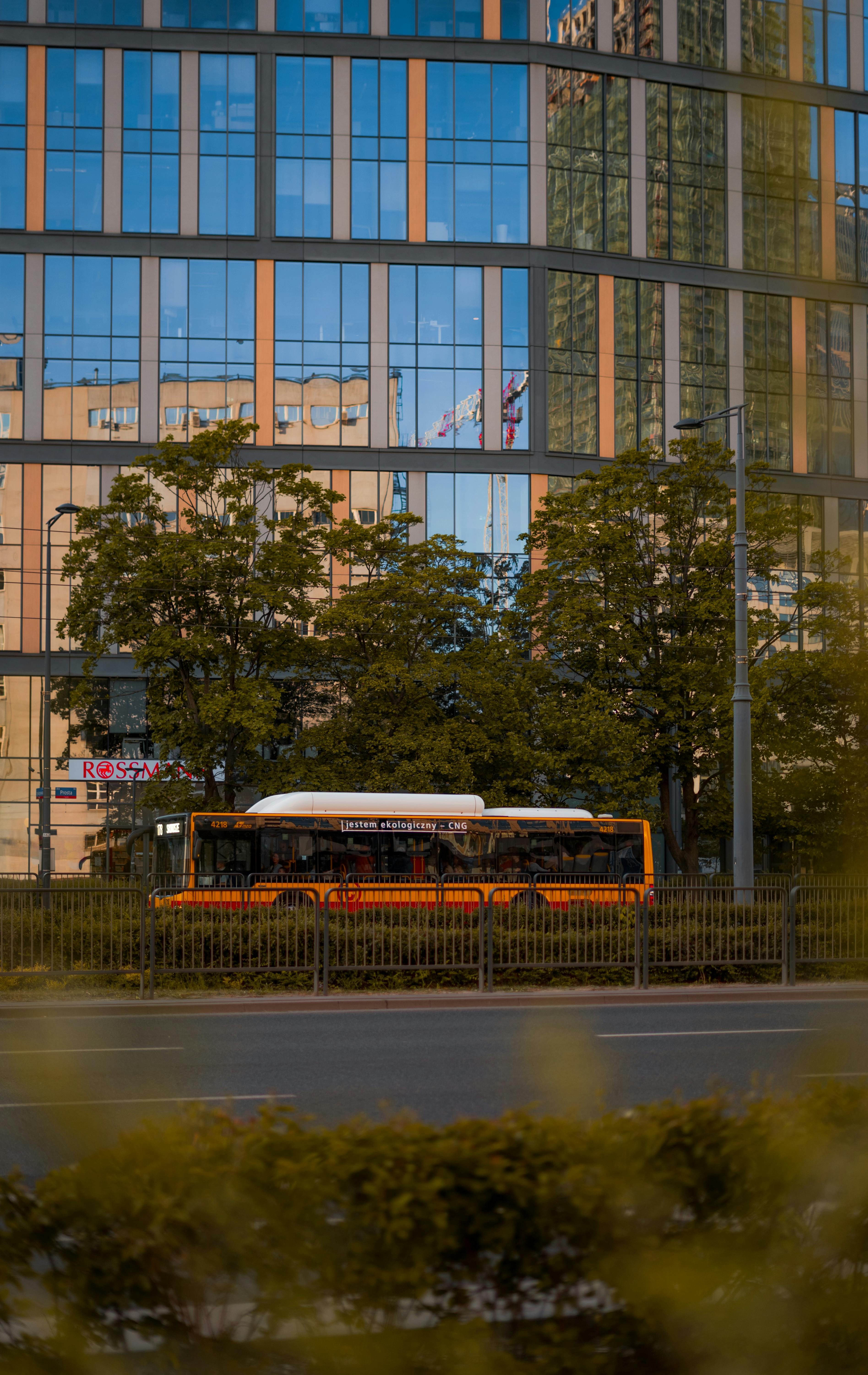 Bus on Street in Warsaw · Free Stock Photo