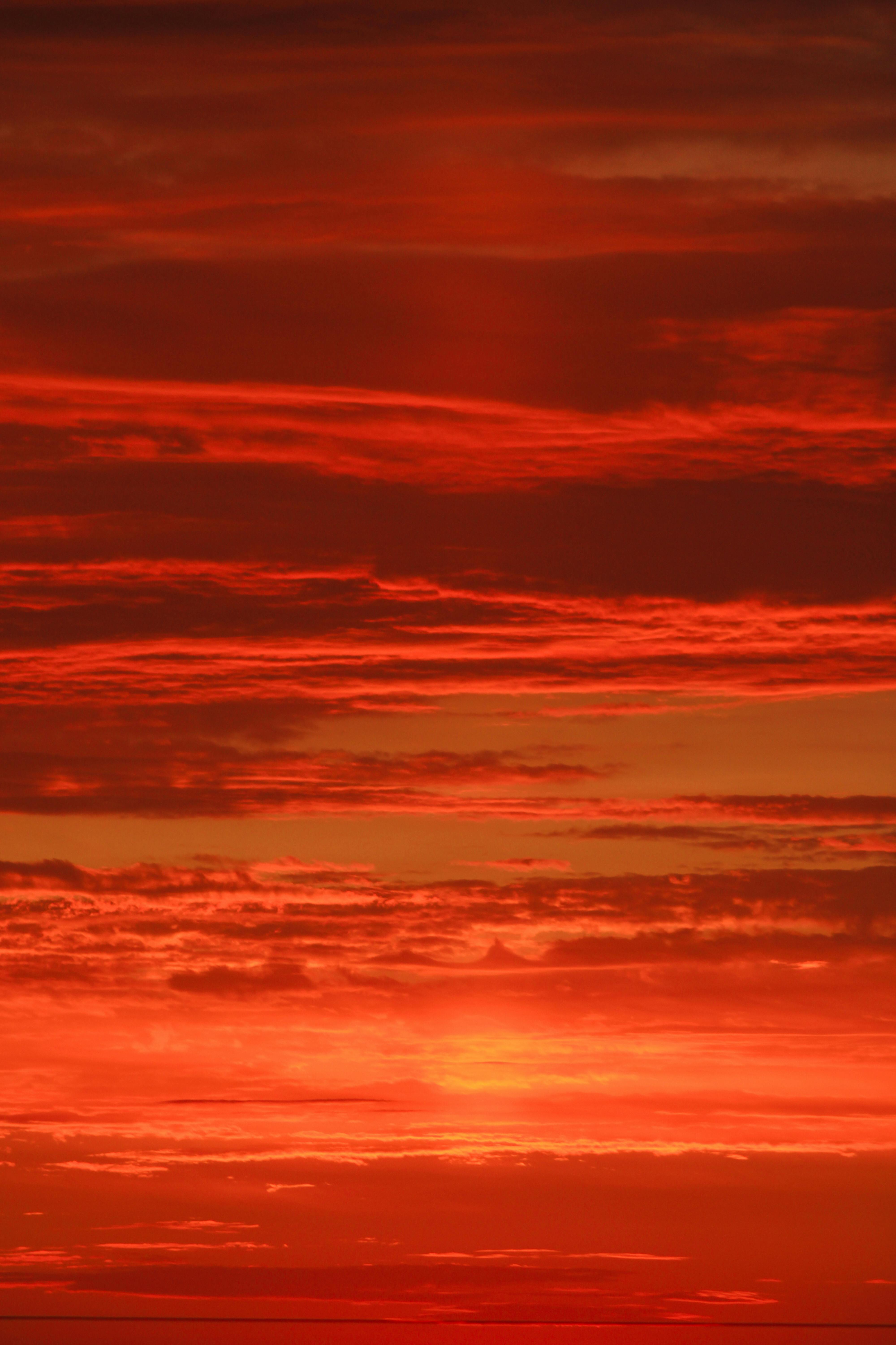 Red Cloudy Sky during Sunset · Free Stock Photo