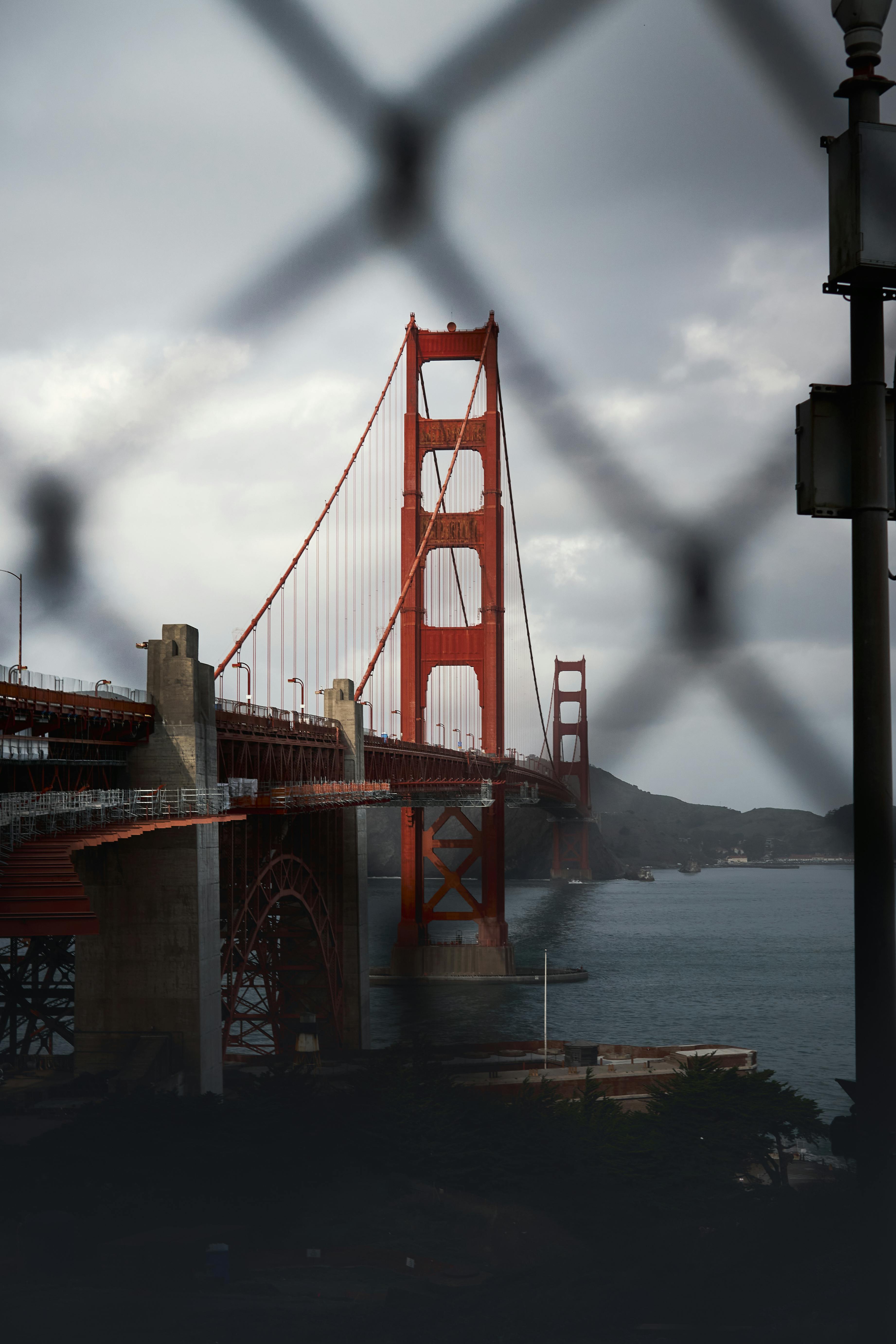Golden Gate behind Fence · Free Stock Photo