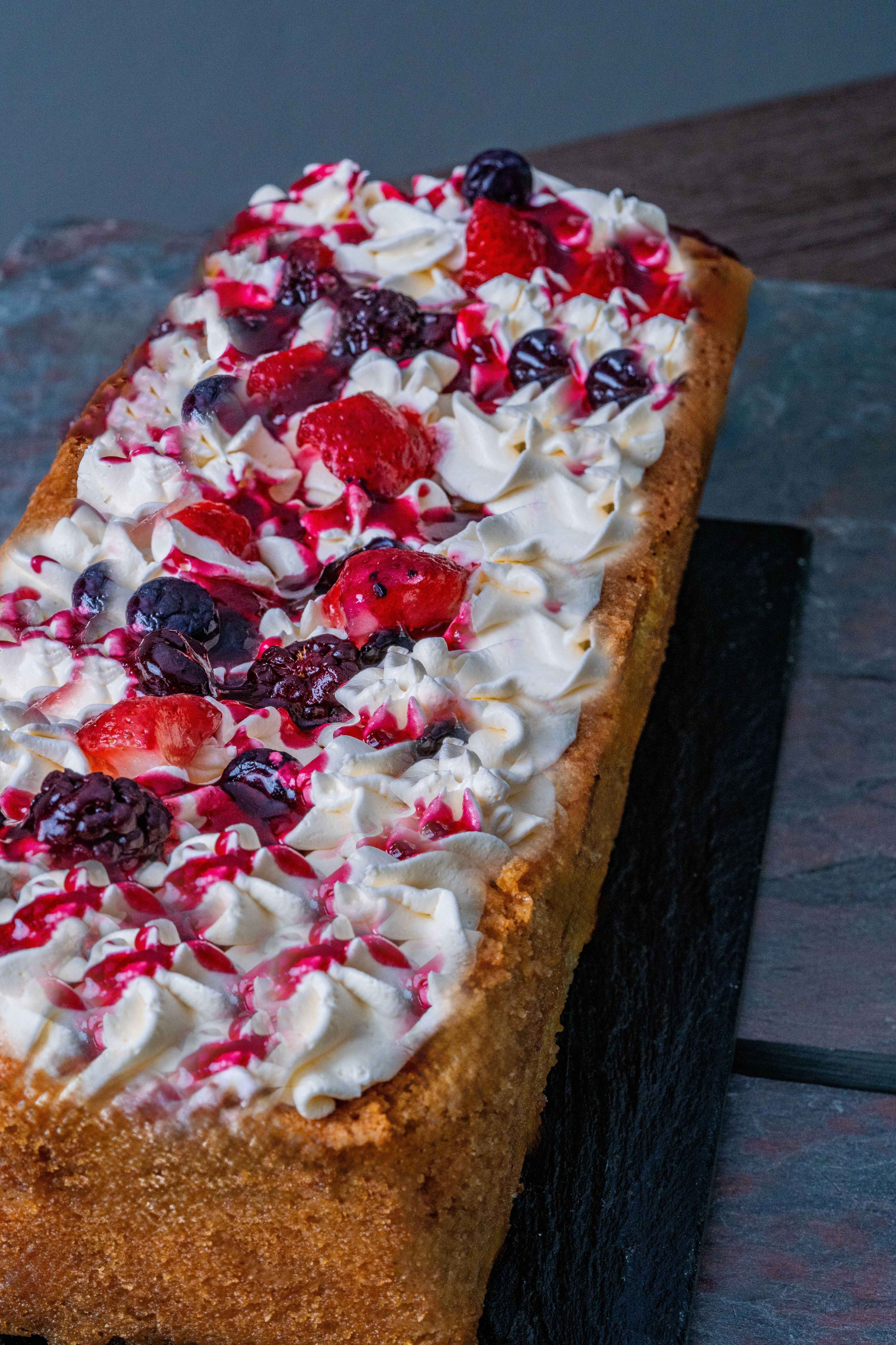 Cake with Whipped Cream and Berry Fruits · Free Stock Photo