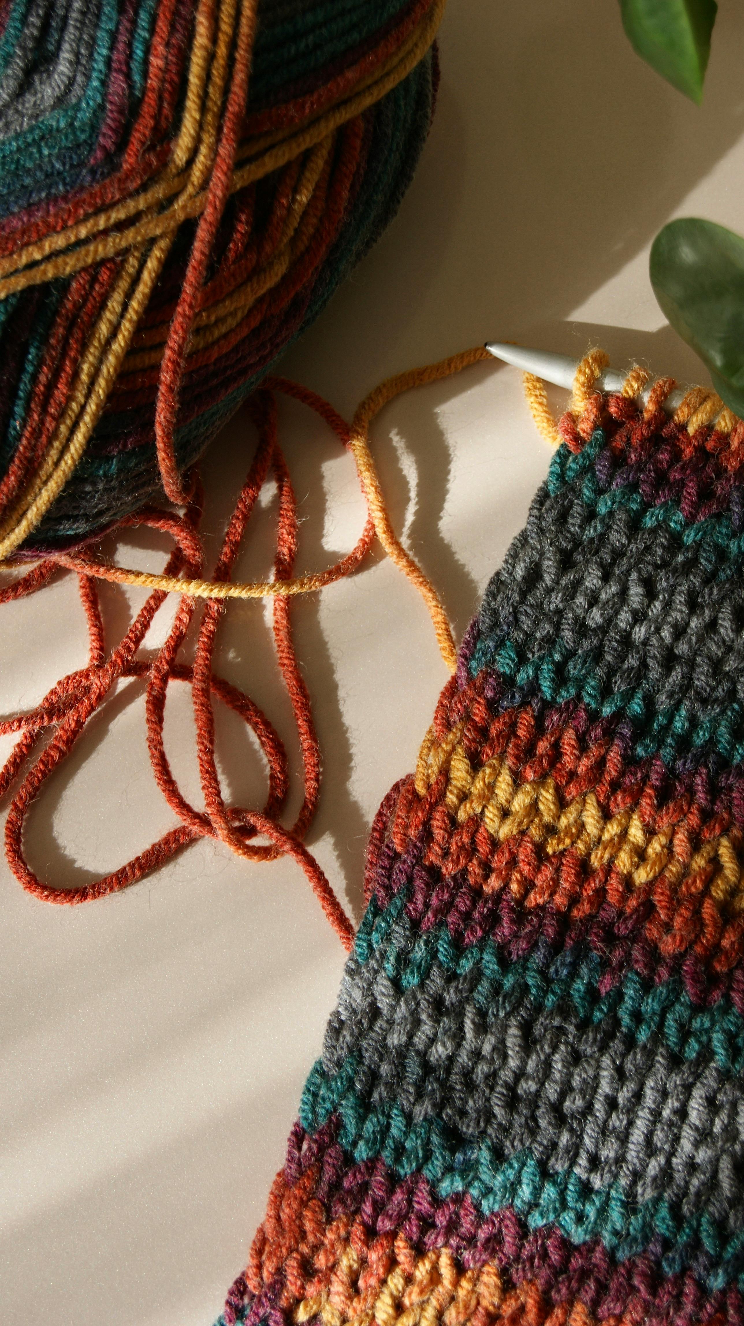 Top View of Colorful Wool · Free Stock Photo