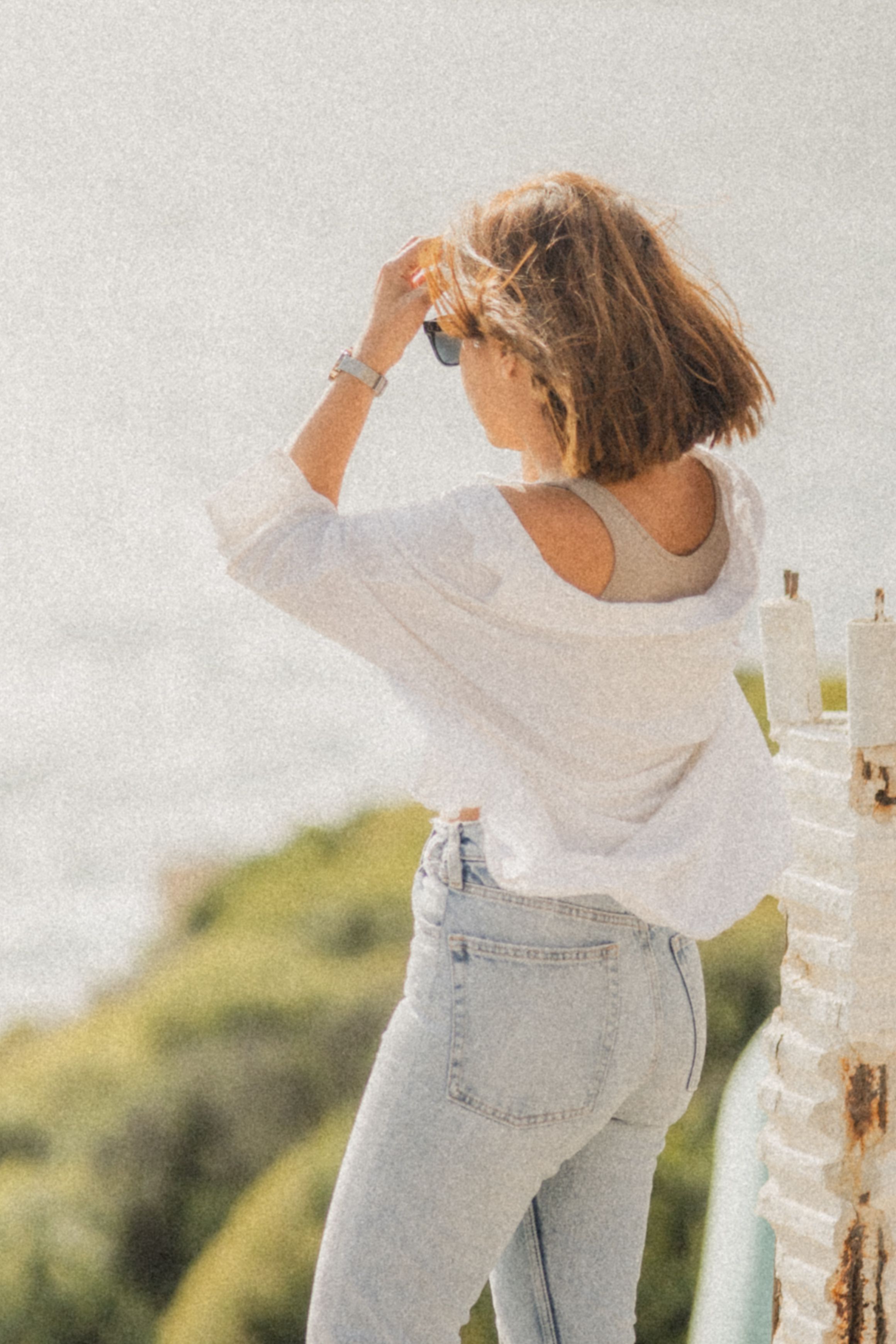 Back View of Woman in Shirt and Jeans · Free Stock Photo