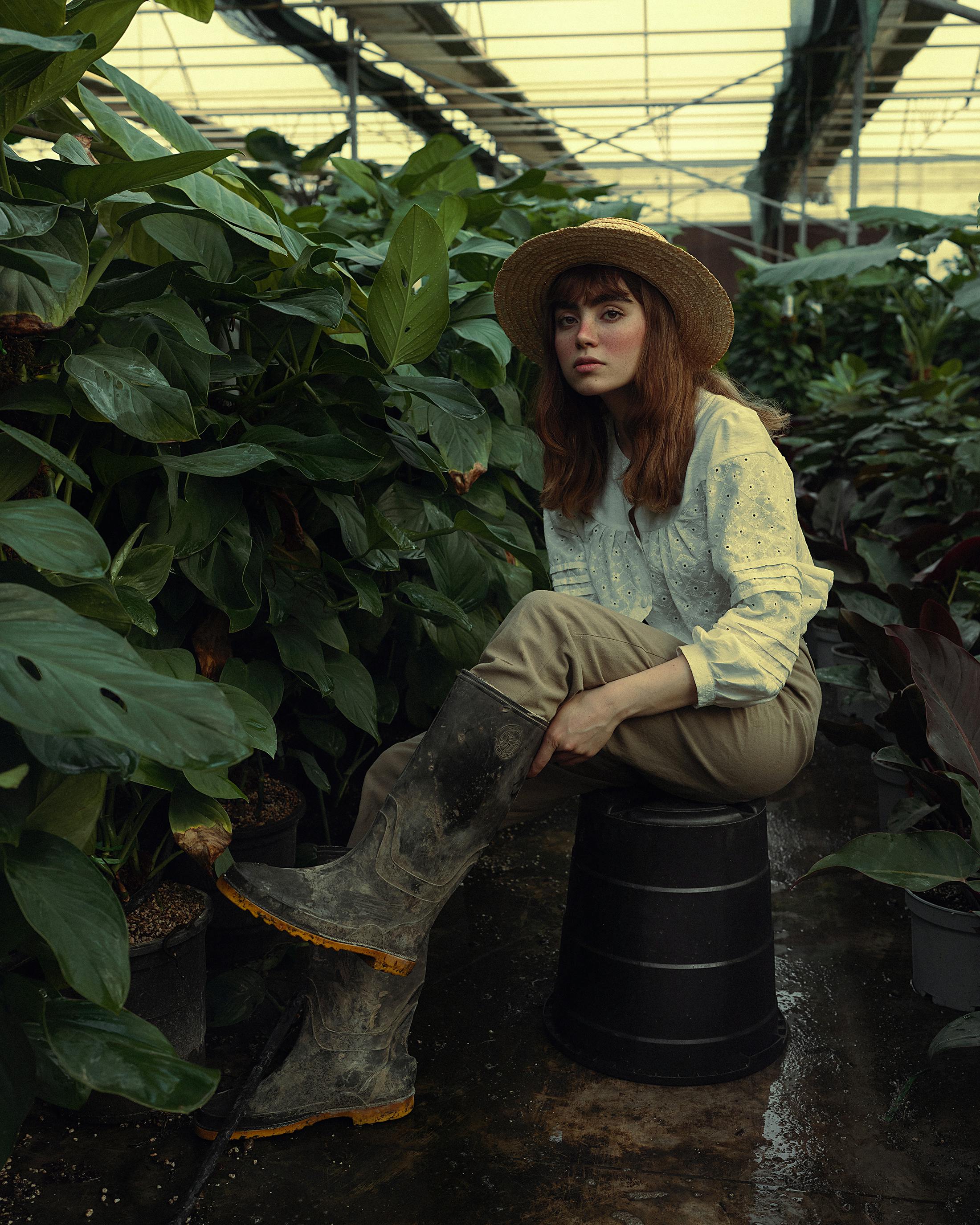 Woman Sitting on a Bucket · Free Stock Photo