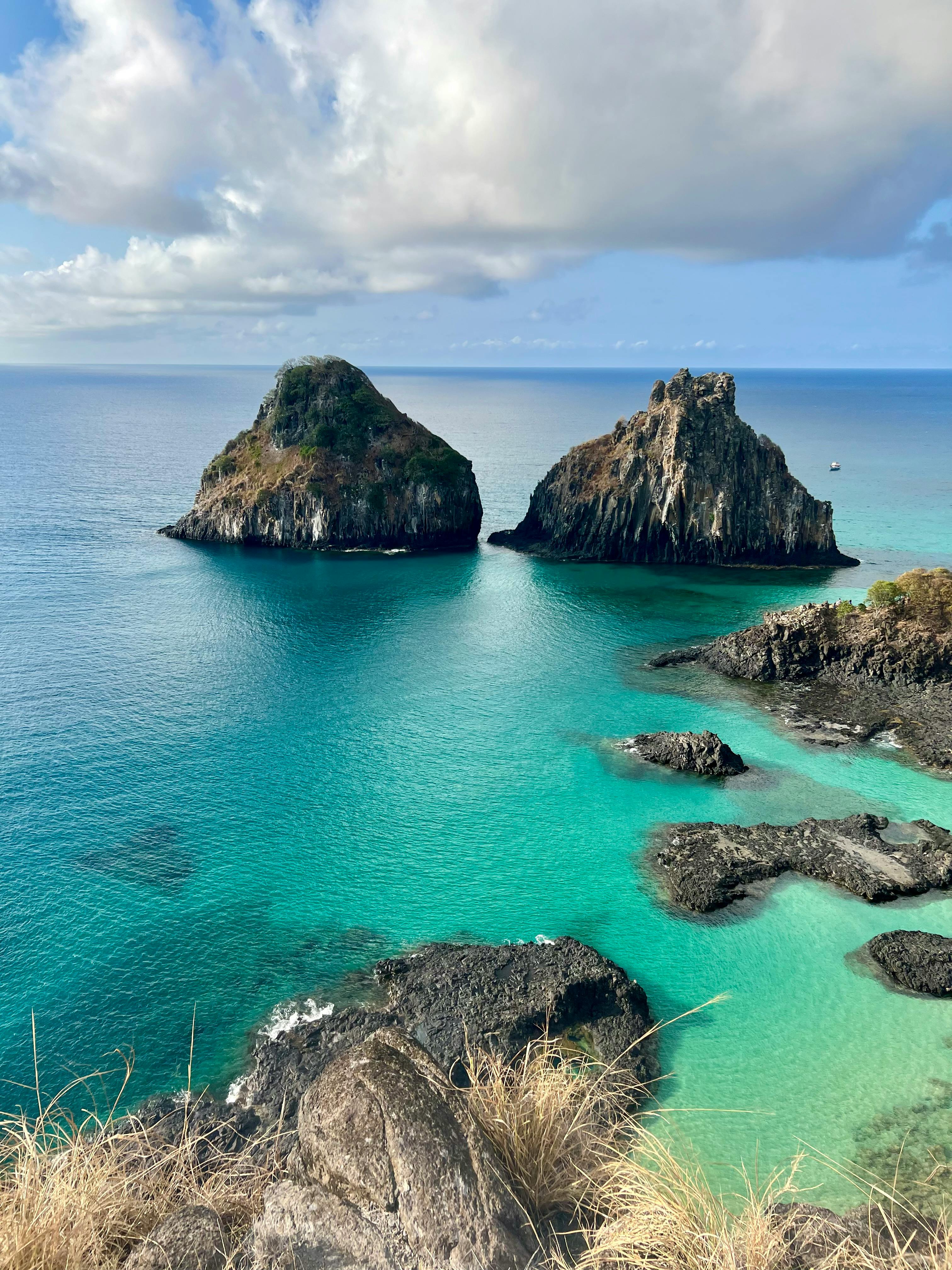 Rocks by the Baia dos Porcos Beach on the Brazilian Island of the ...