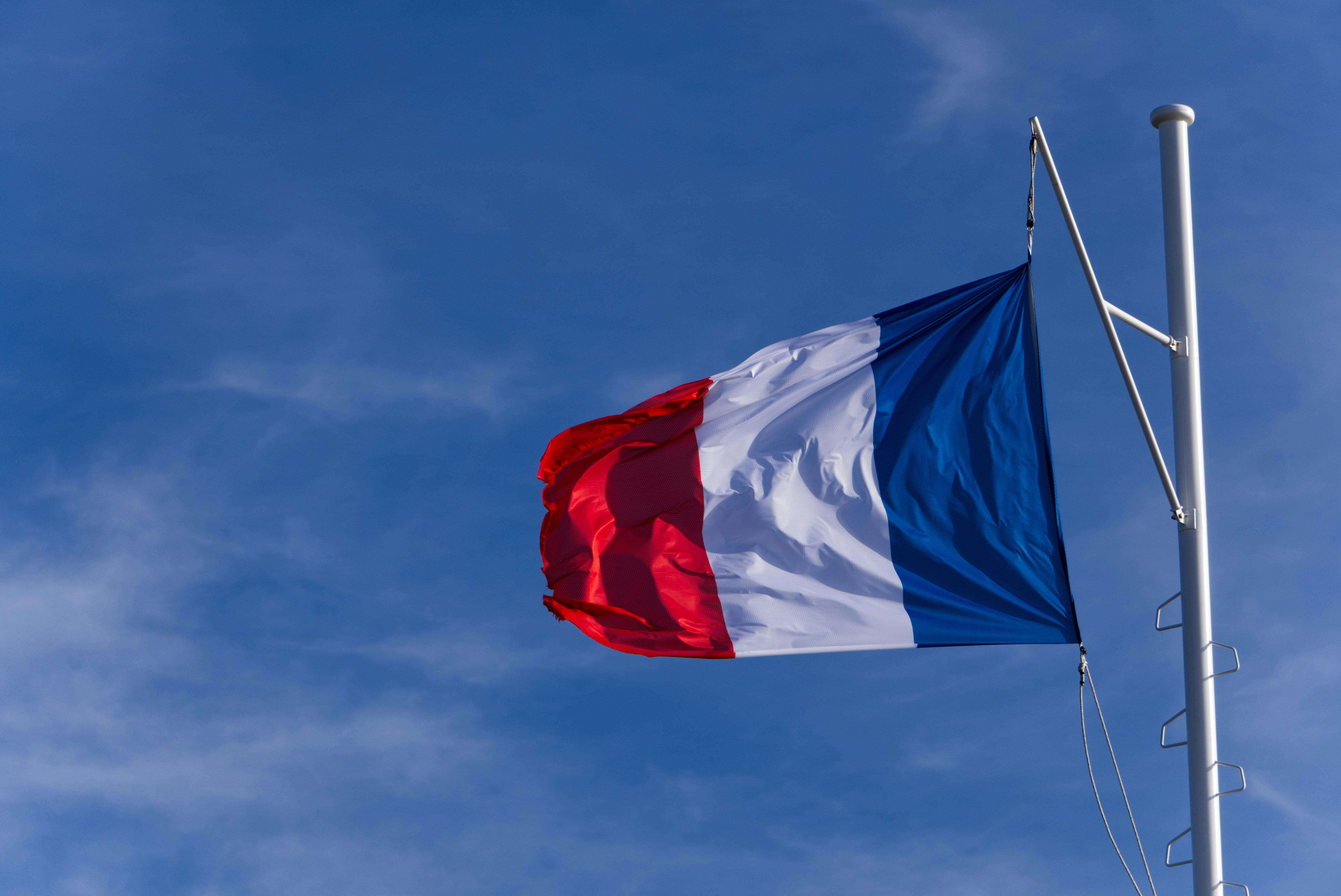 Flag of France under Clear Sky · Free Stock Photo