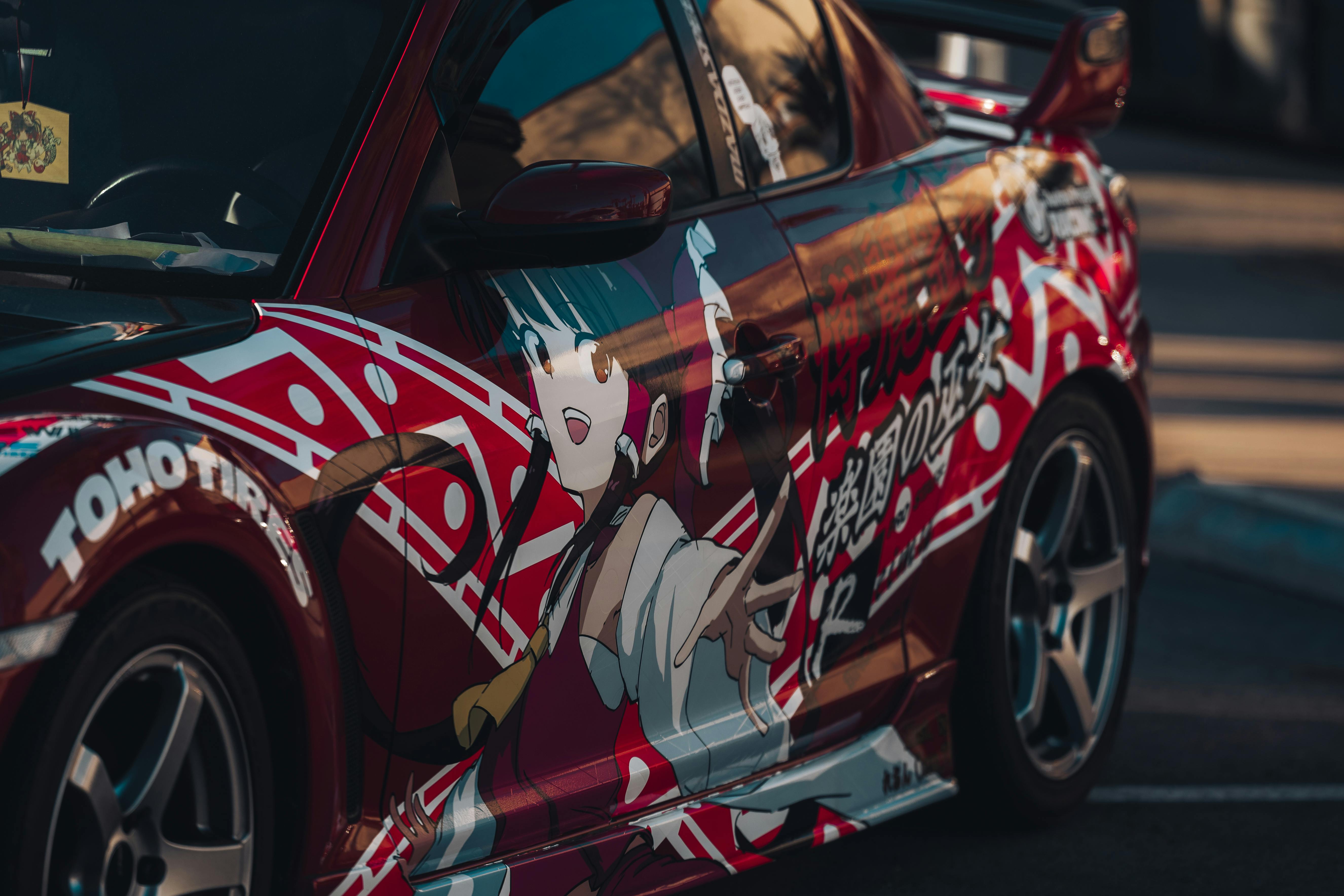 Manga Livery on Tuned Car · Free Stock Photo