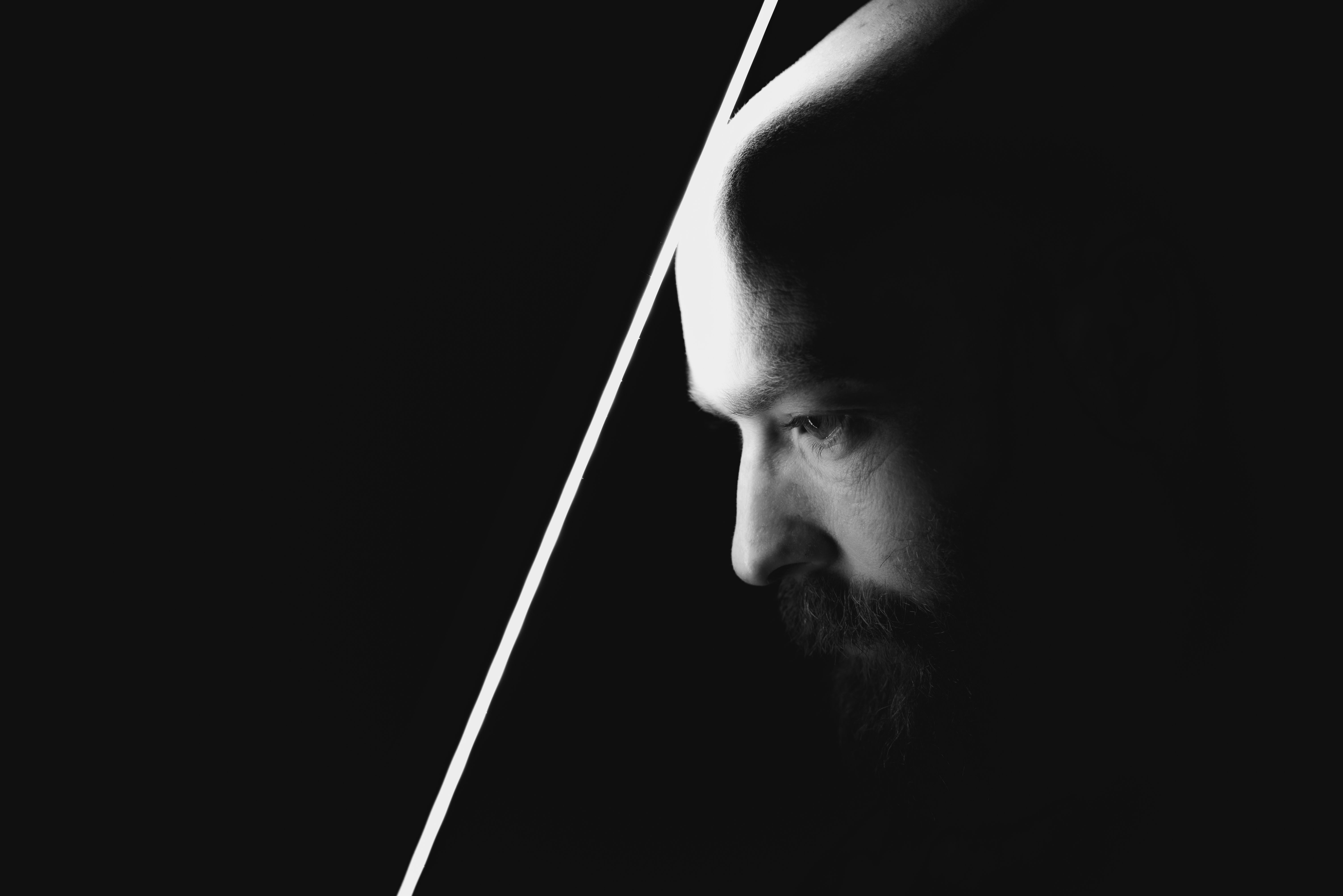 Light String on Bald Man Forehead · Free Stock Photo