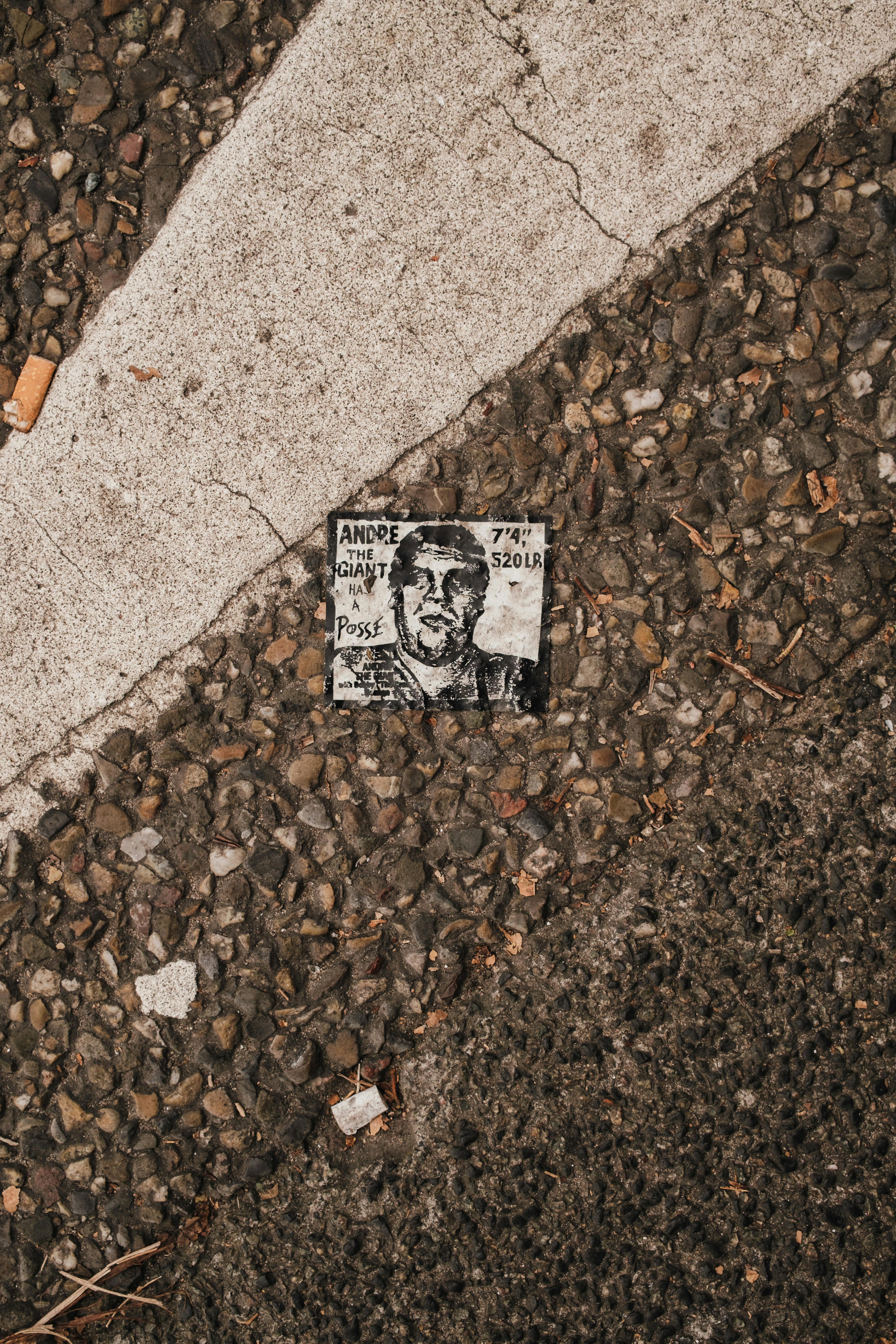 A Sticker on the Ground · Free Stock Photo
