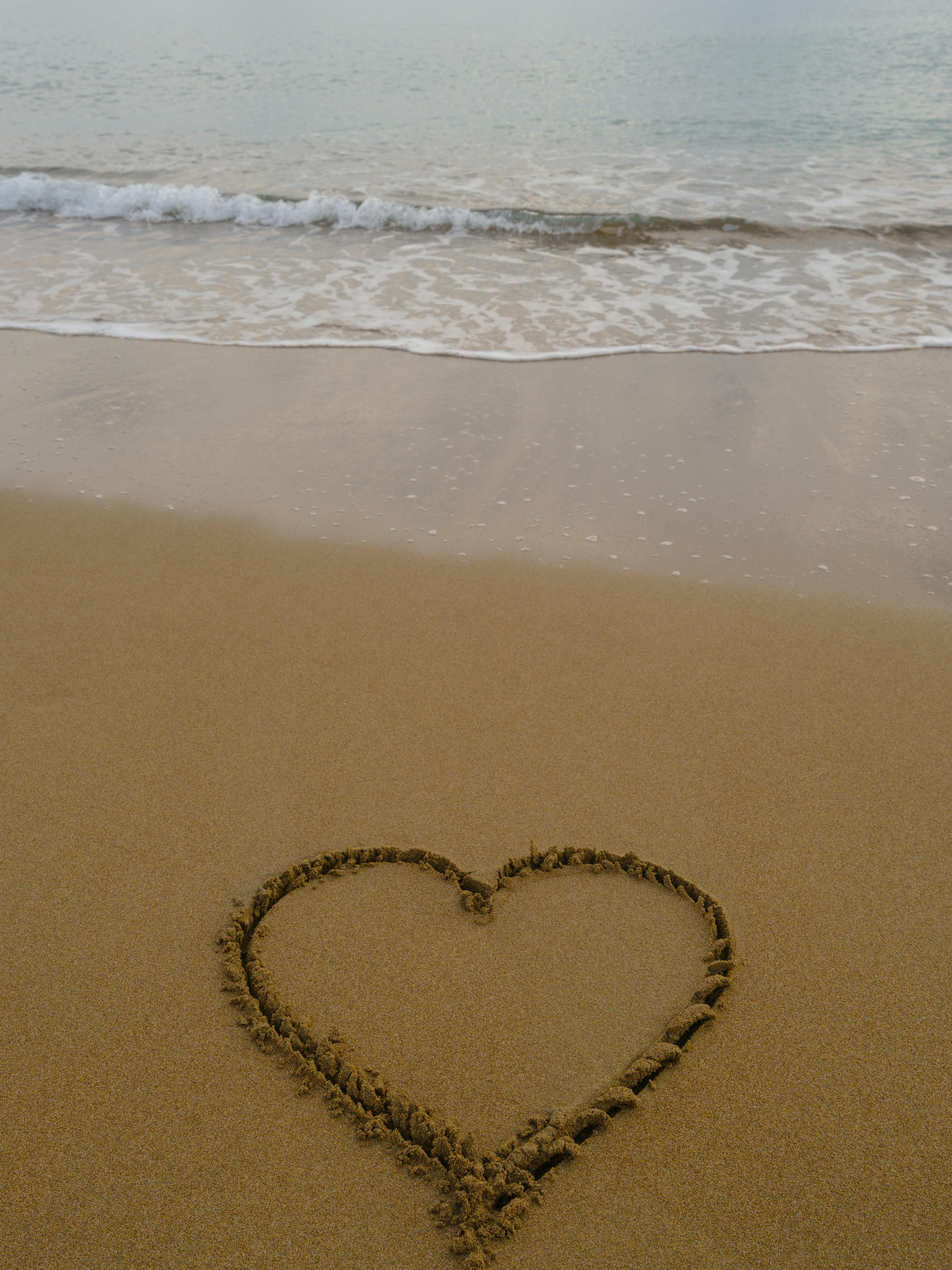 Heart Drawing on a Beach · Free Stock Photo