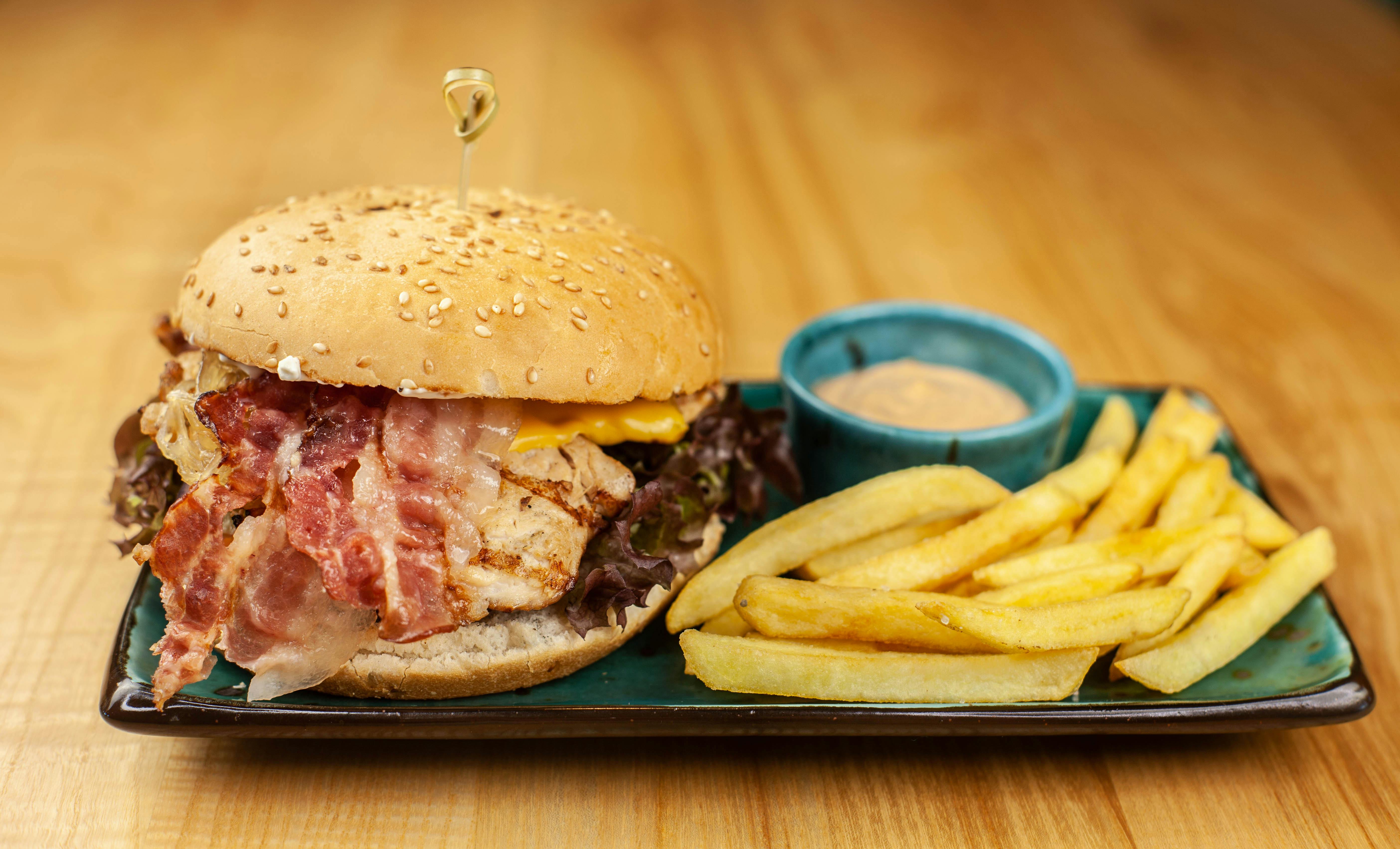 Beef Burger with French Fries · Free Stock Photo
