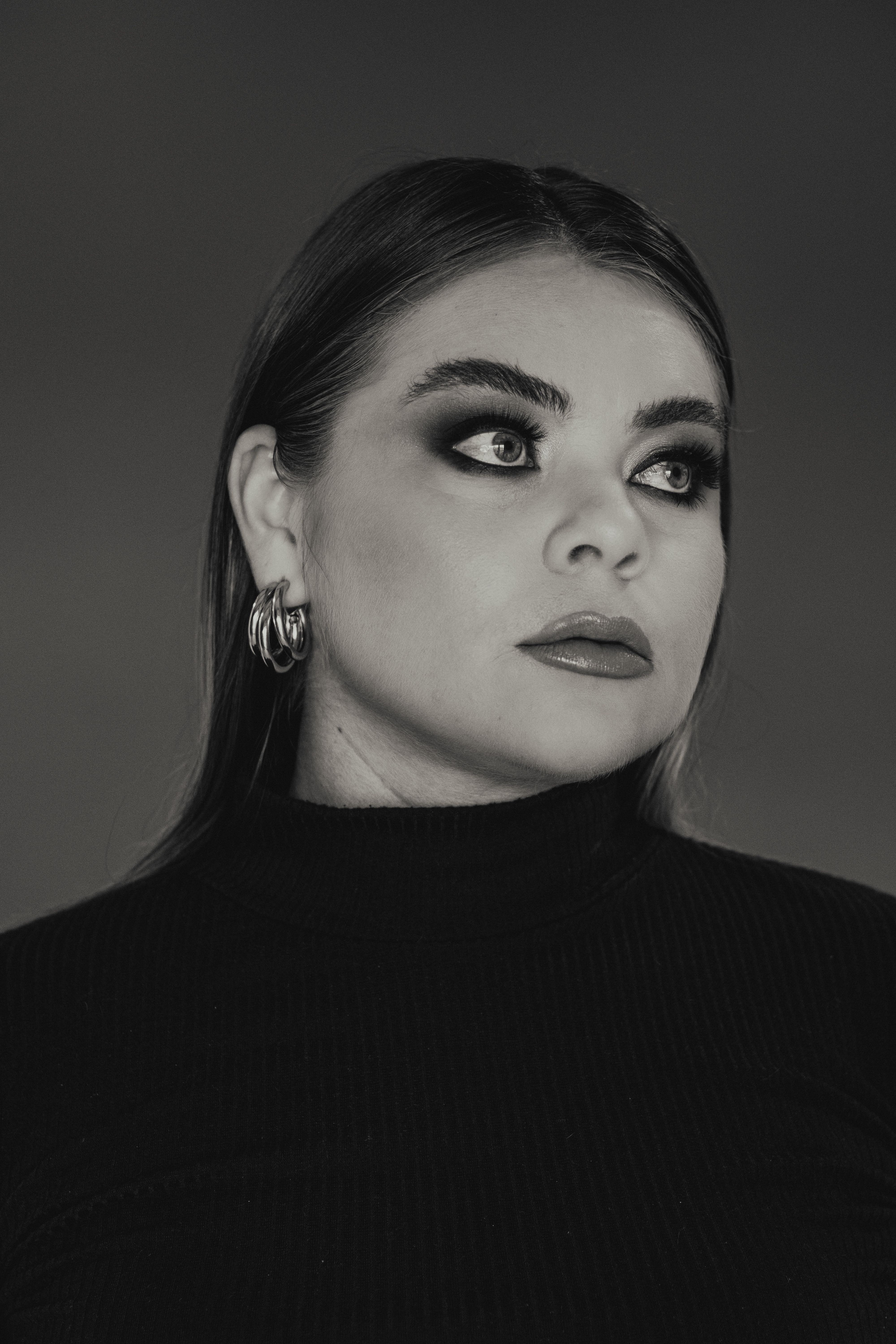 Portrait of a Young Woman Wearing a Glamour Makeup Look · Free Stock Photo