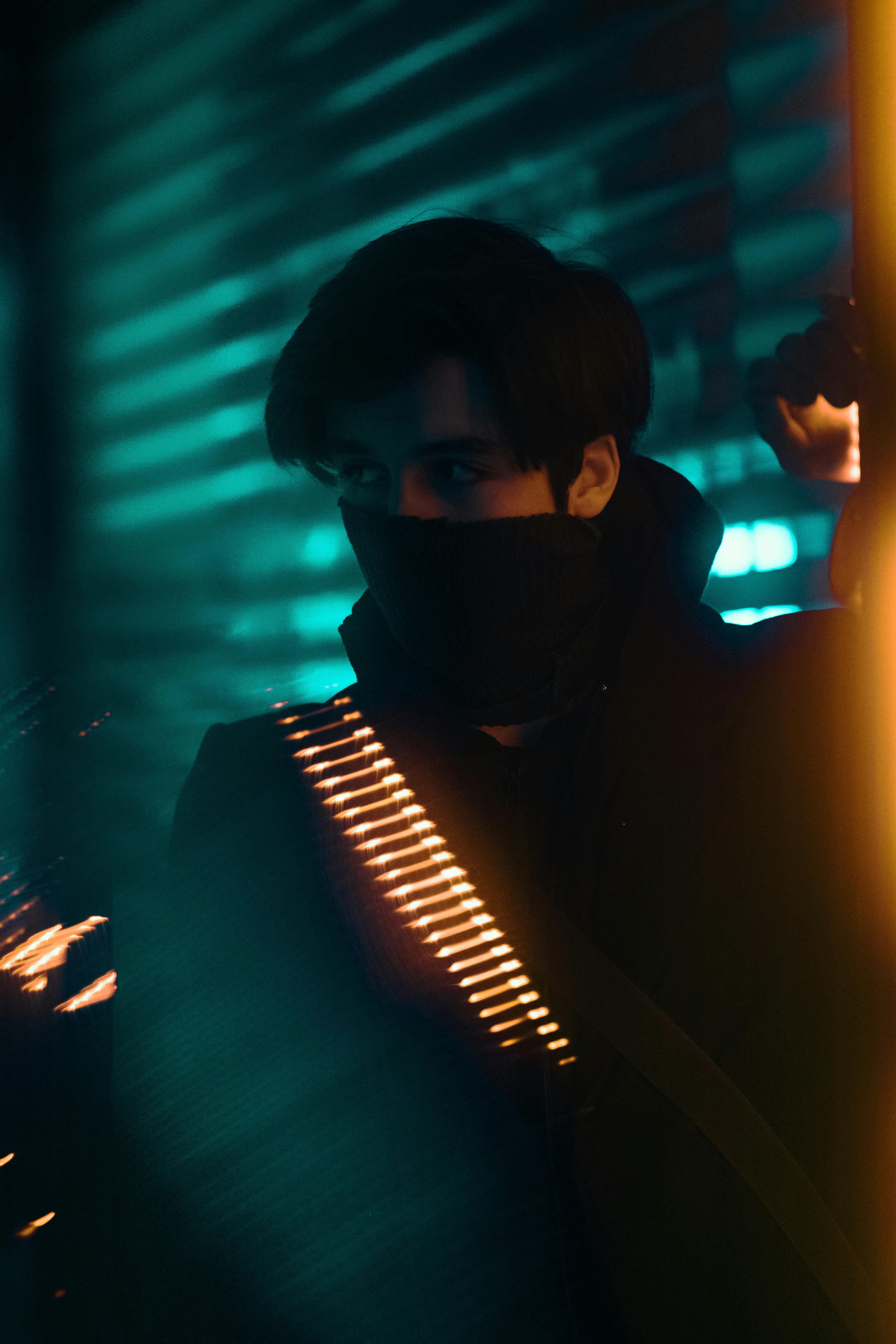 Light on Man in Darkness · Free Stock Photo