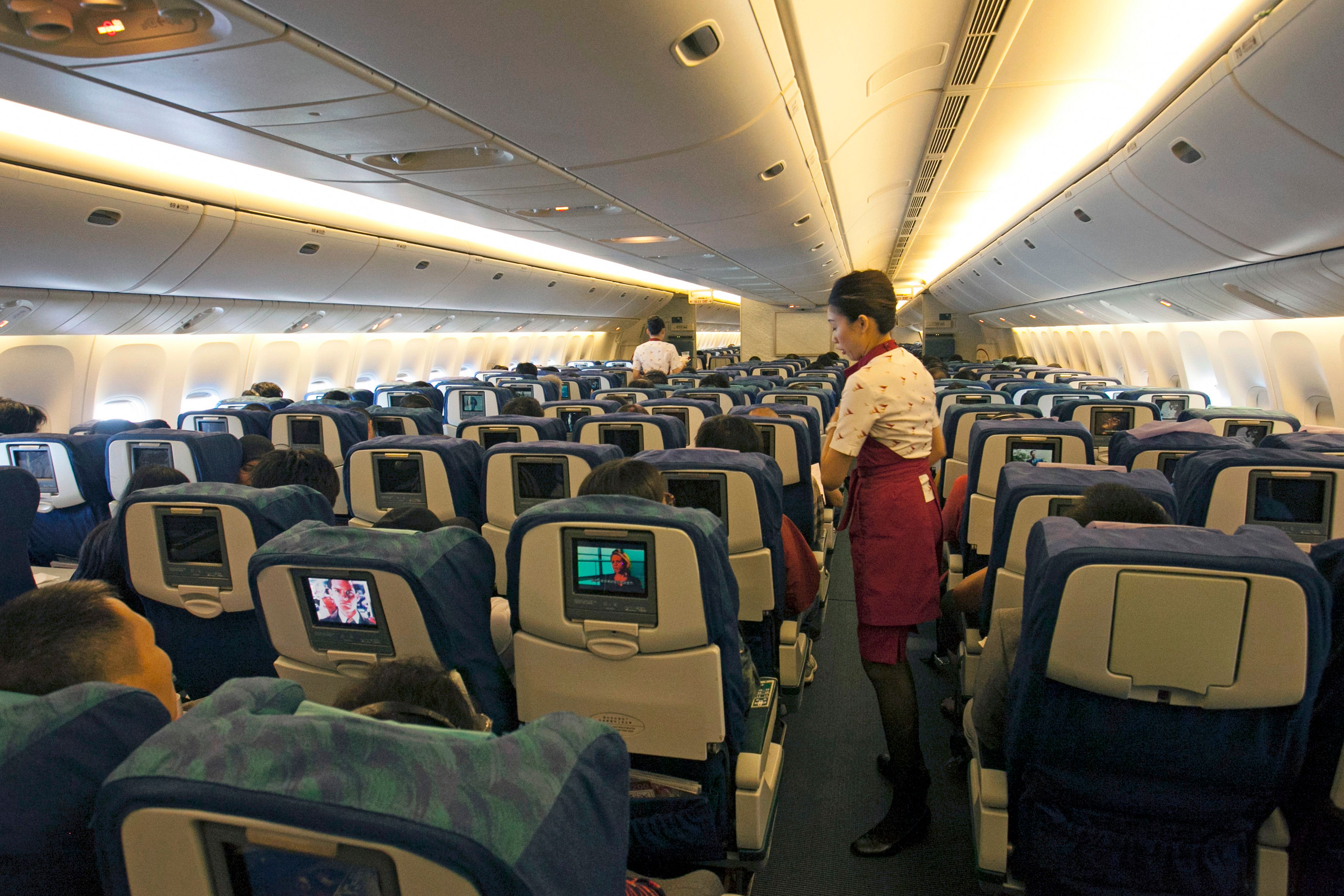 Stewardess Working on Airplane · Free Stock Photo