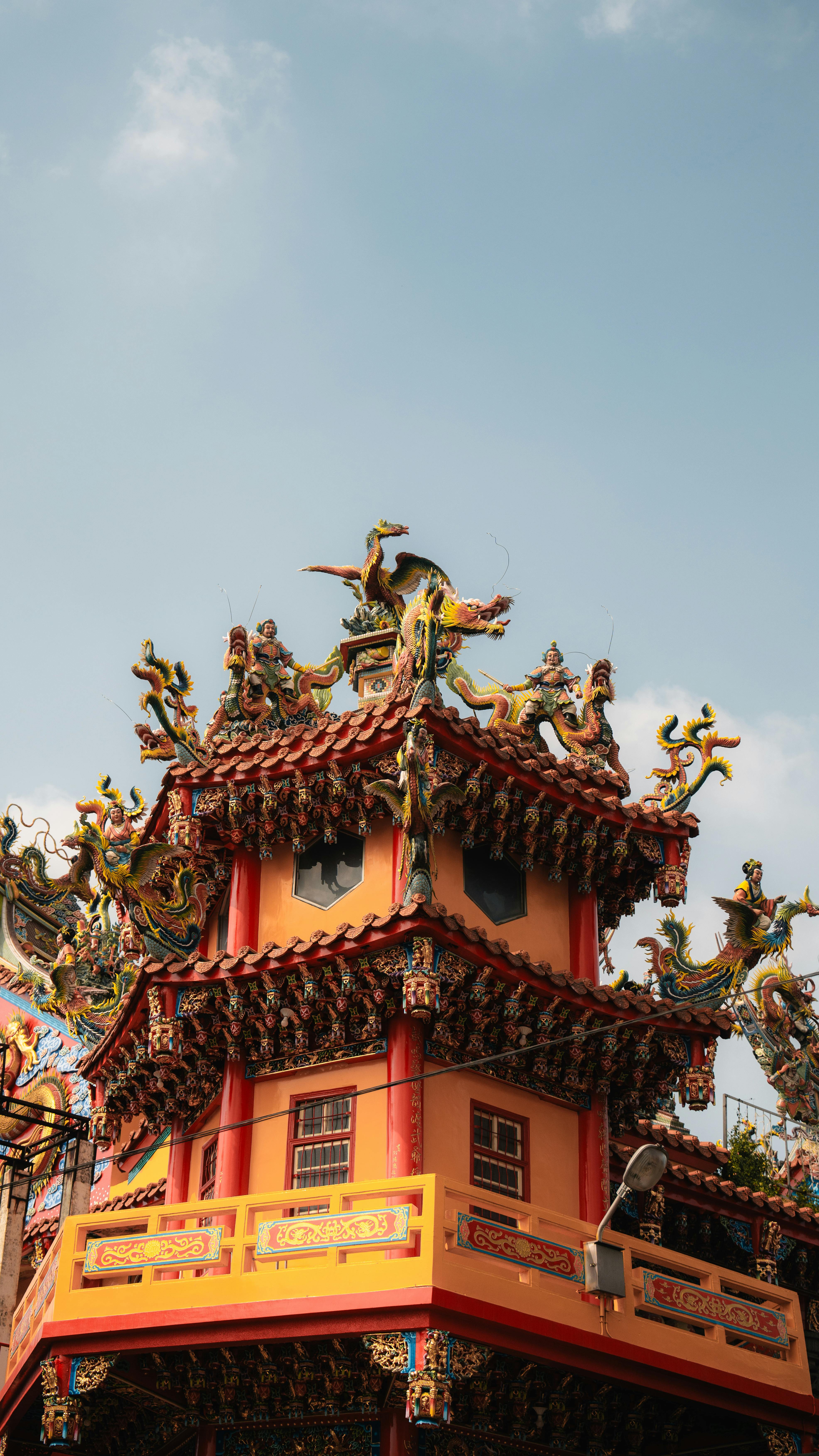 Exterior of a Temple with Sculptures · Free Stock Photo
