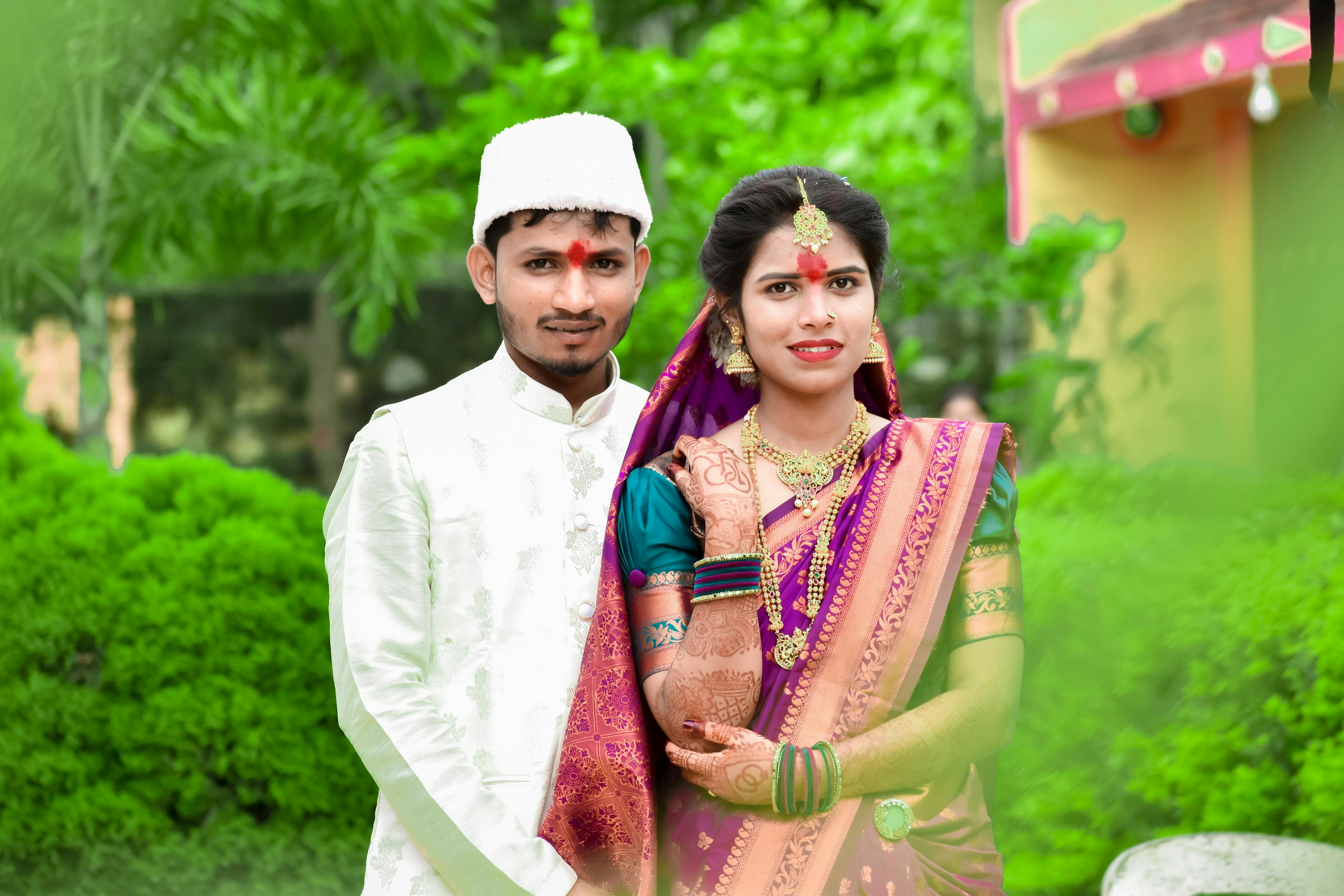 Traditional Indian Wedding Couple · Free Stock Photo