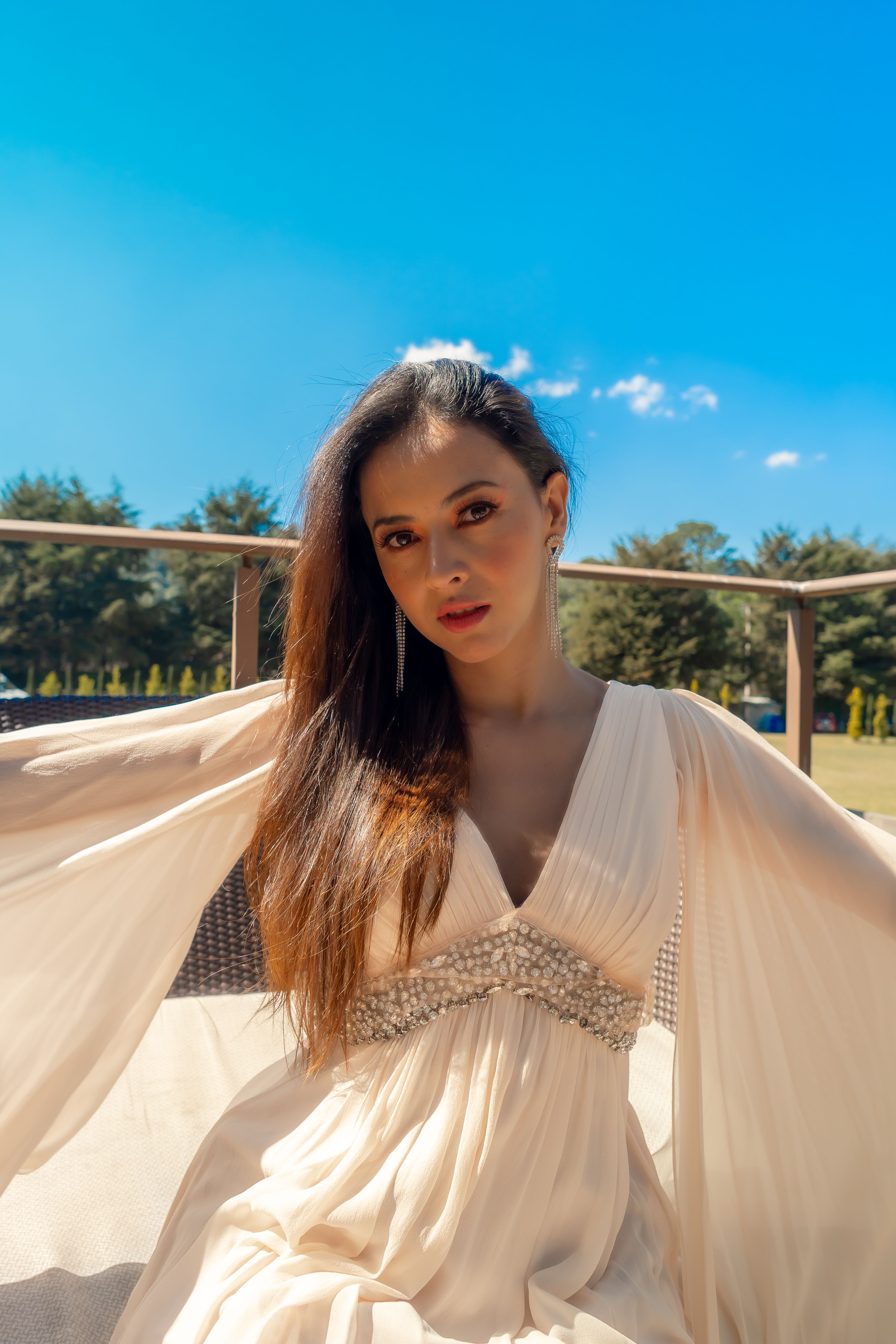 Blonde Woman in White Simple Dress · Free Stock Photo