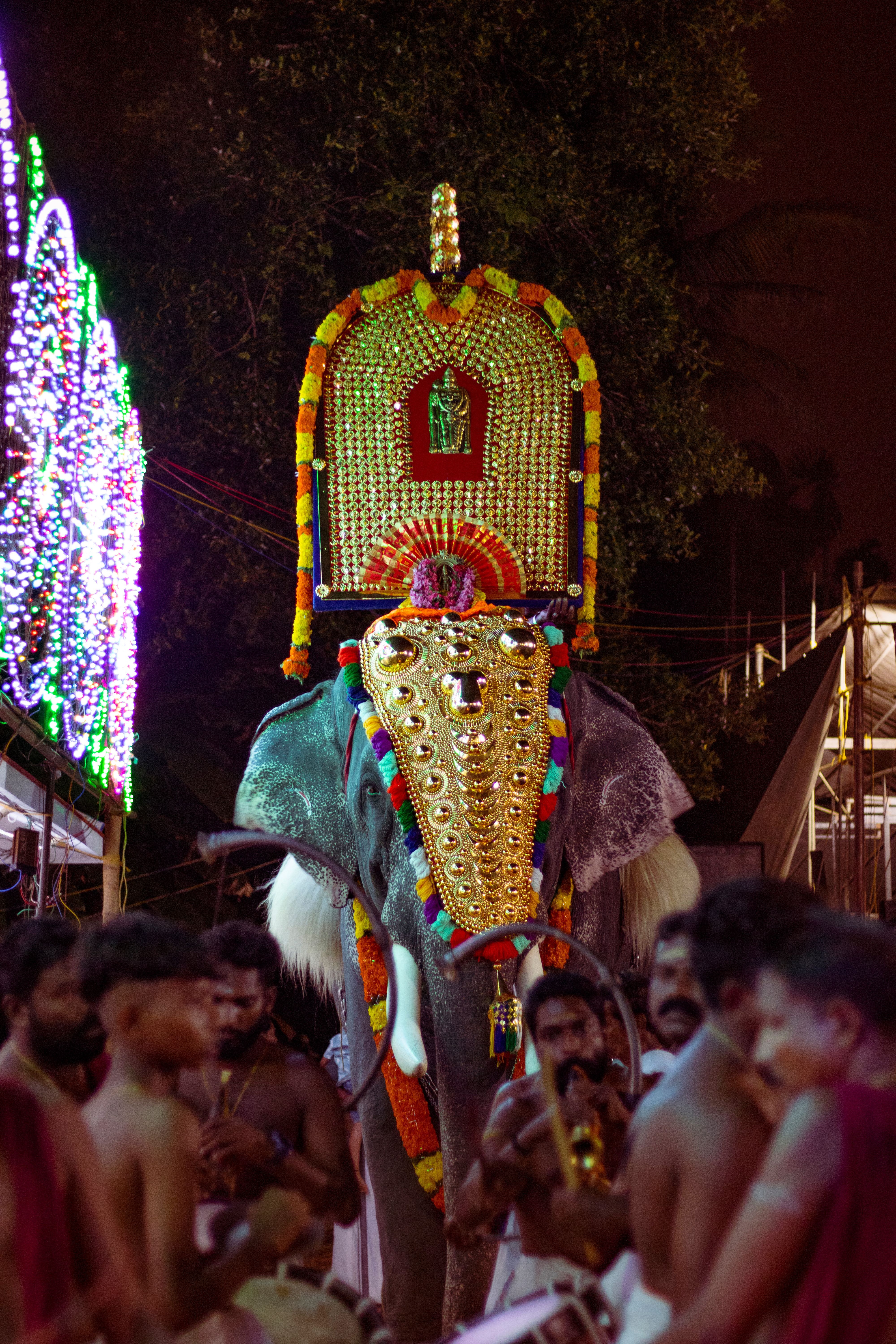 People with Golden Elephant in Religion Ceremony · Free Stock Photo