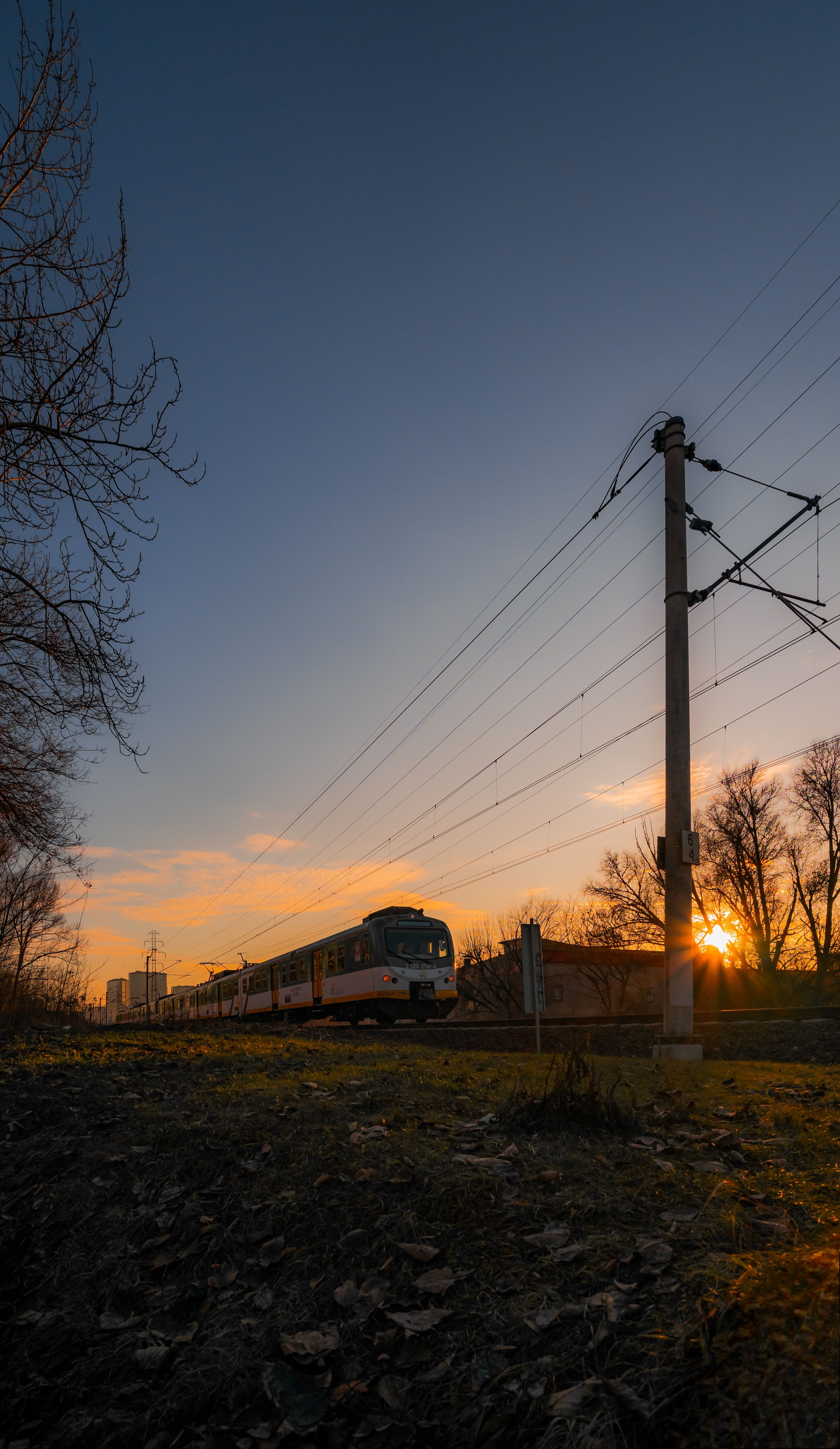 Train in Countryside at Sunset · Free Stock Photo