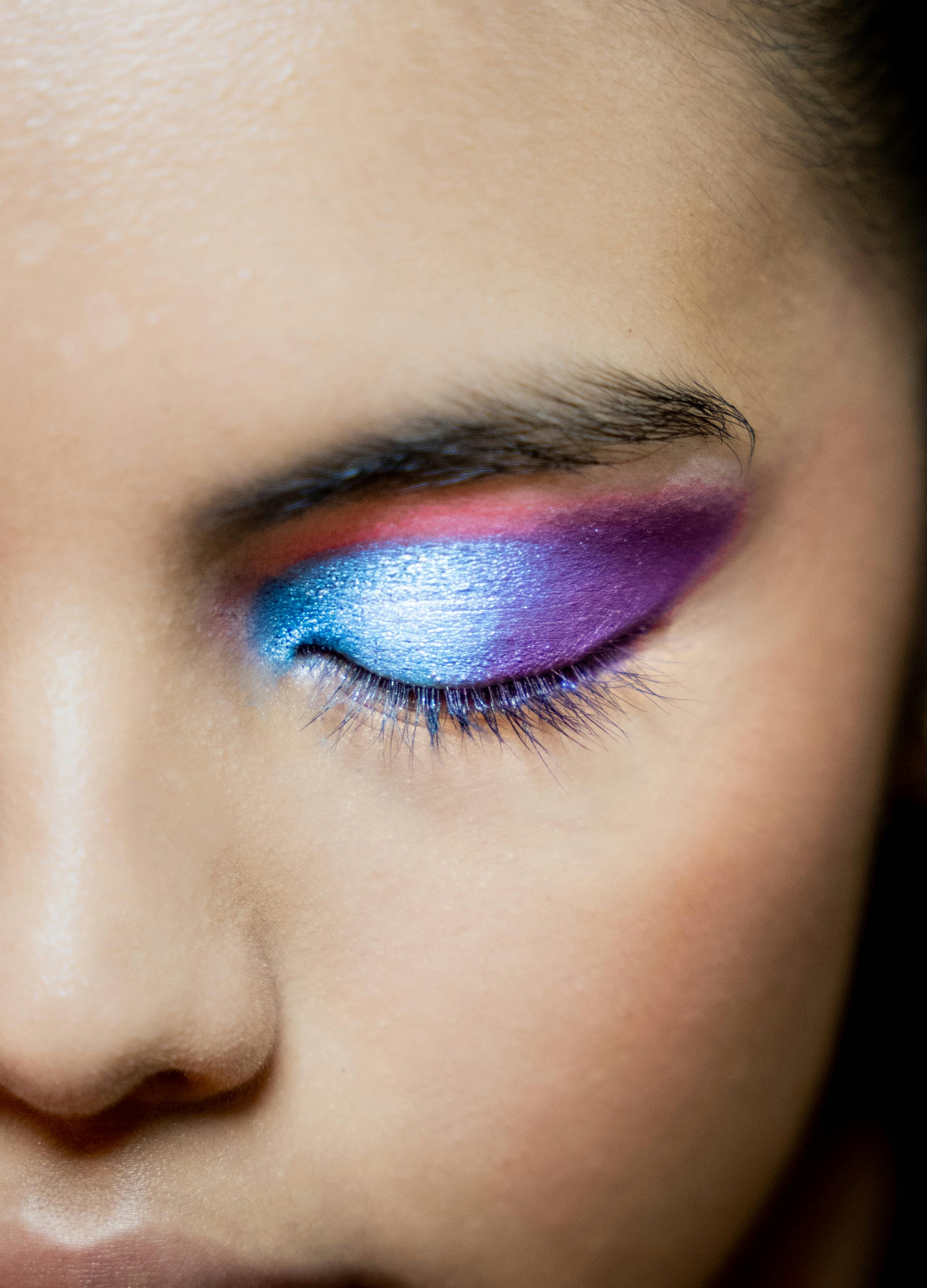 Photo of Woman With Blue Eye Shadow · Free Stock Photo