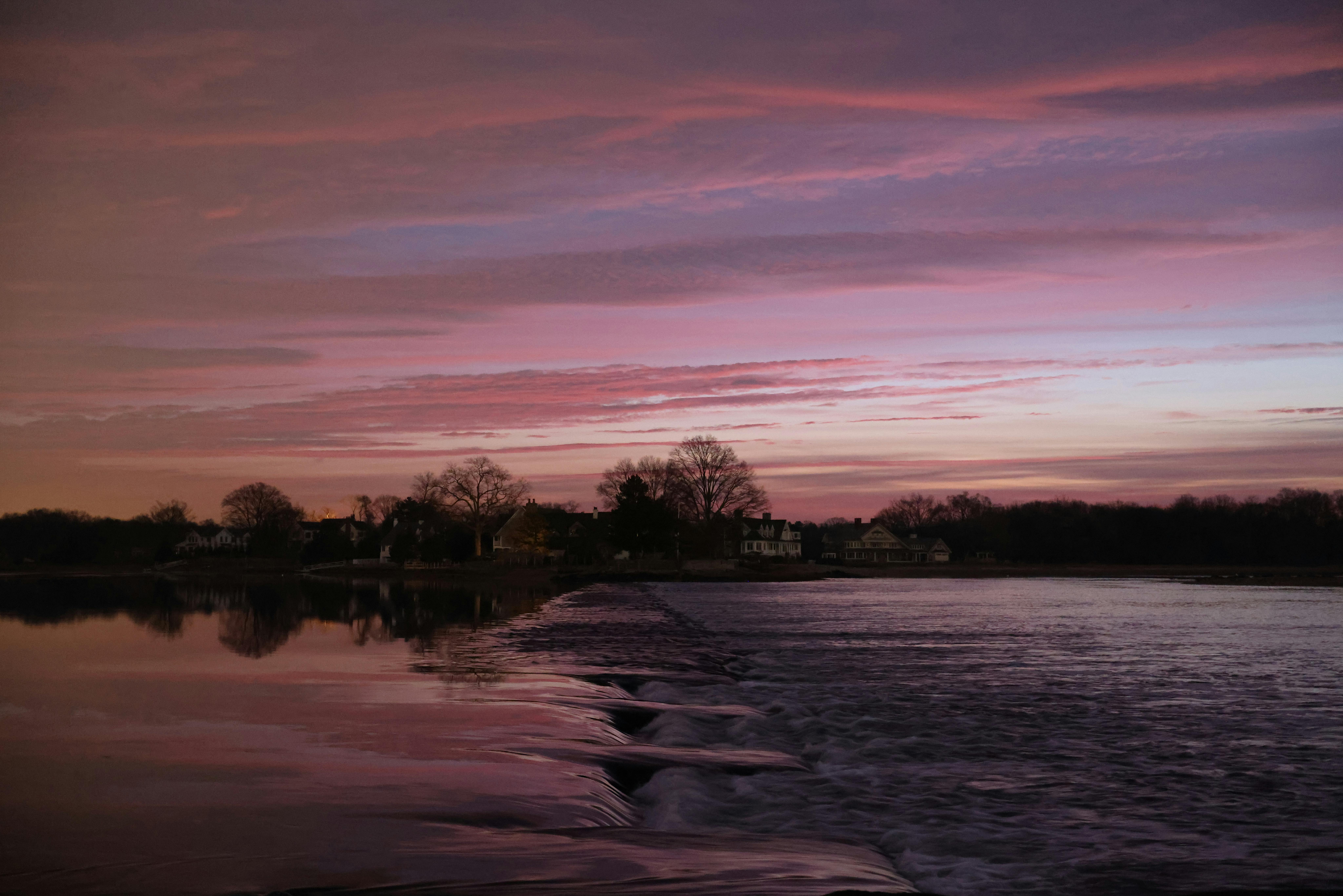 River in Countryside at Dusk · Free Stock Photo