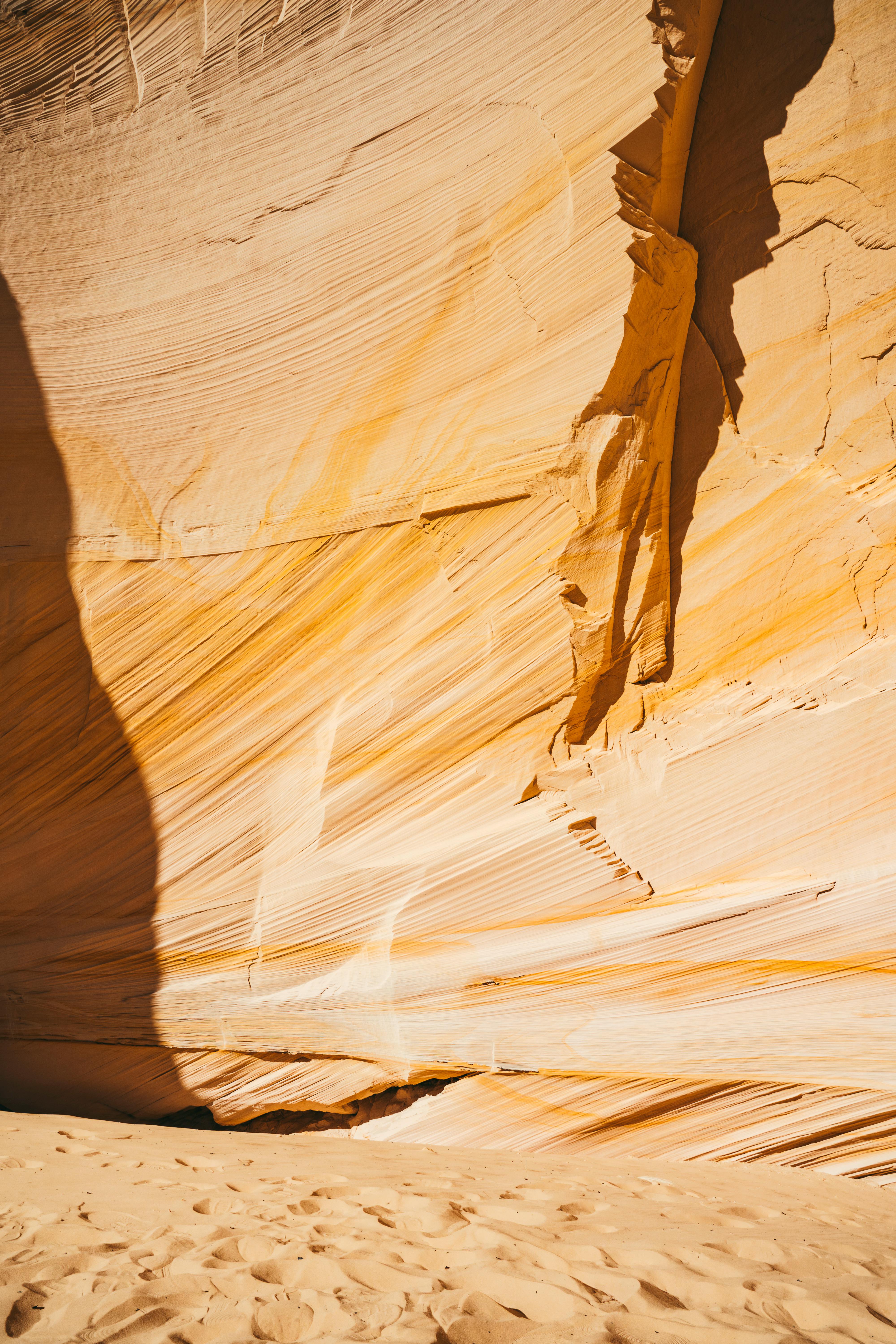 Abstract Image of a Yellow Canyon and Yellow Sand · Free Stock Photo