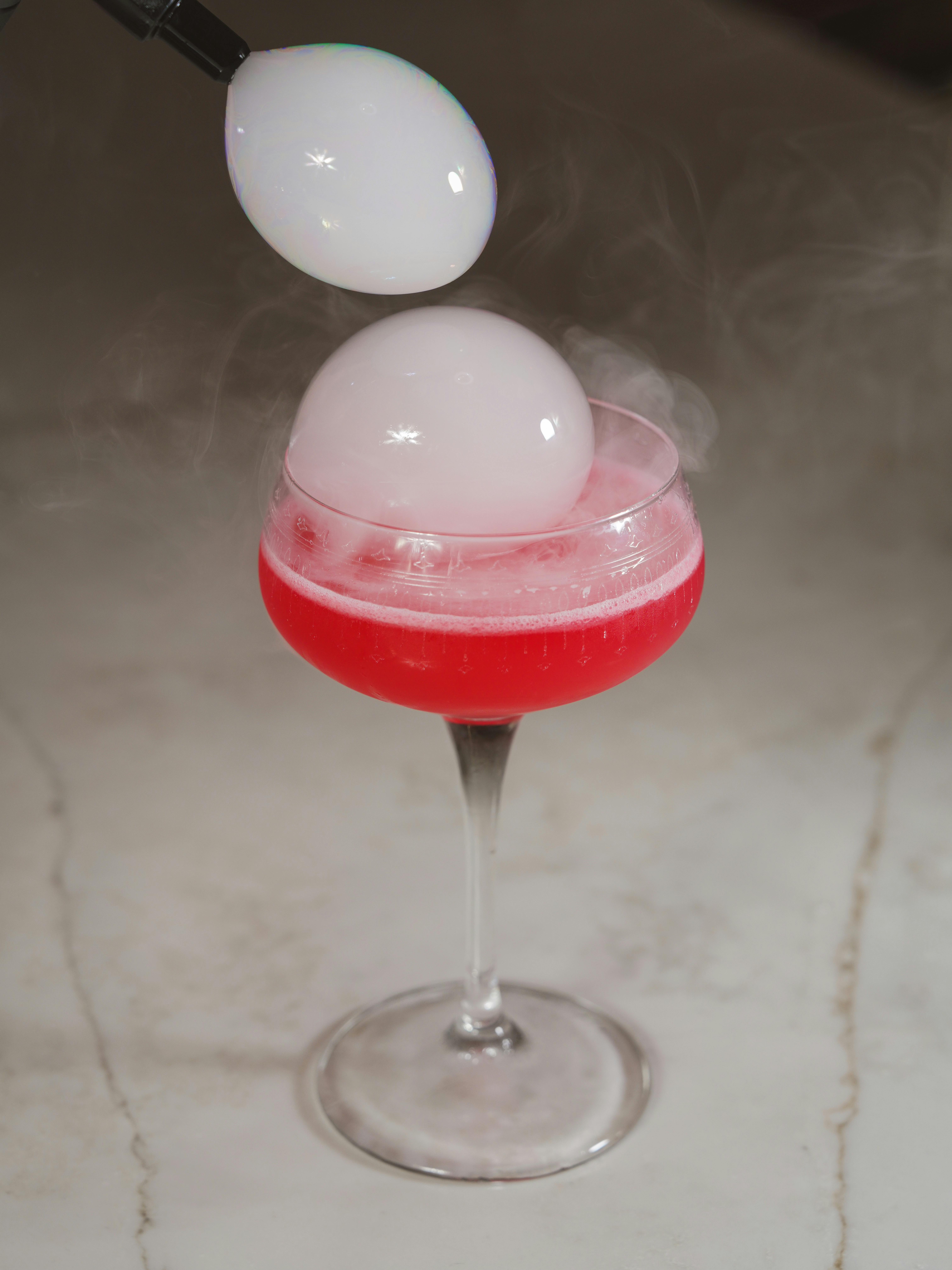 Cold Bubbles in Red Cocktail · Free Stock Photo