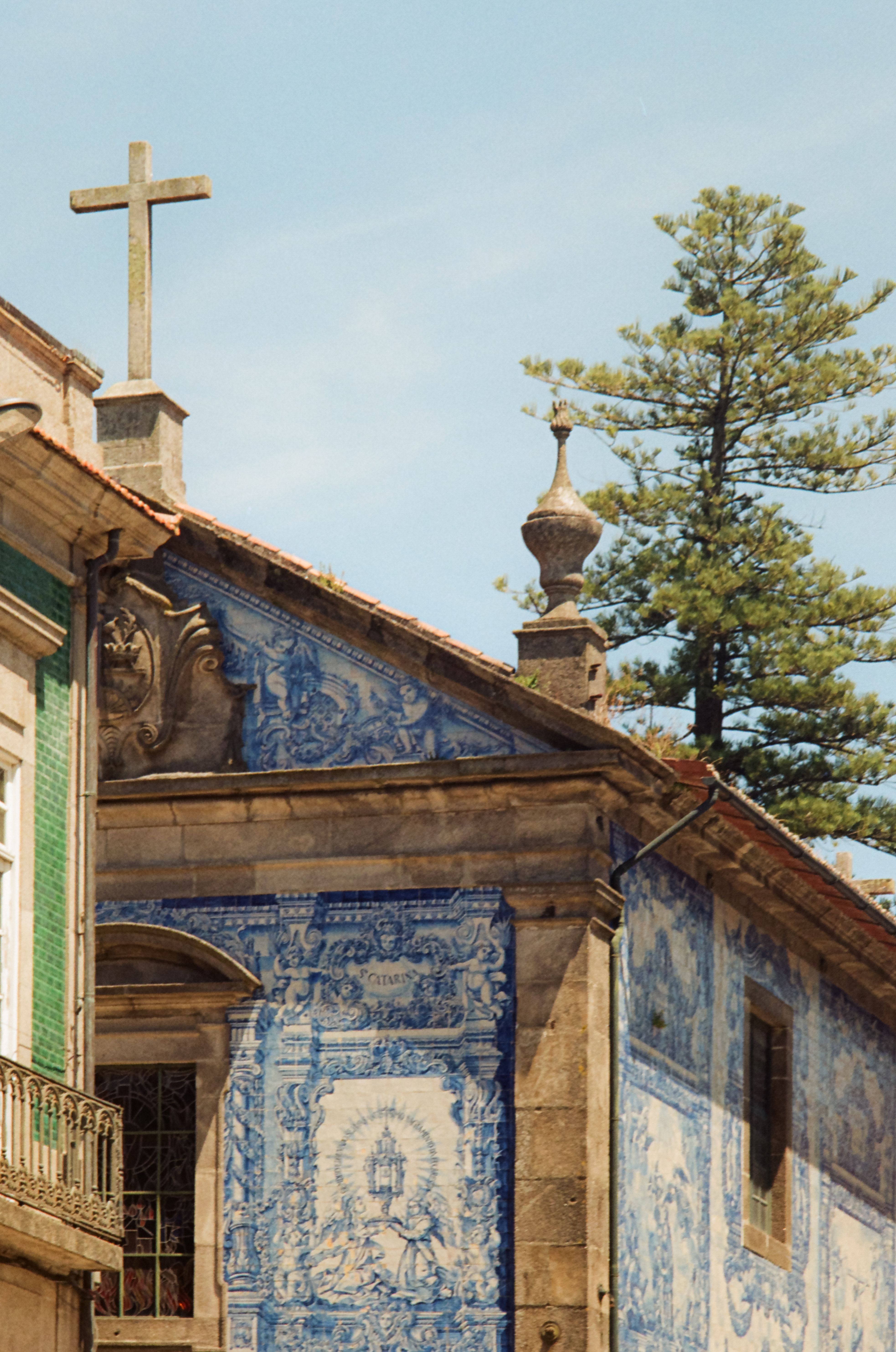 Blue Walls of Church in Porto in Portugal · Free Stock Photo