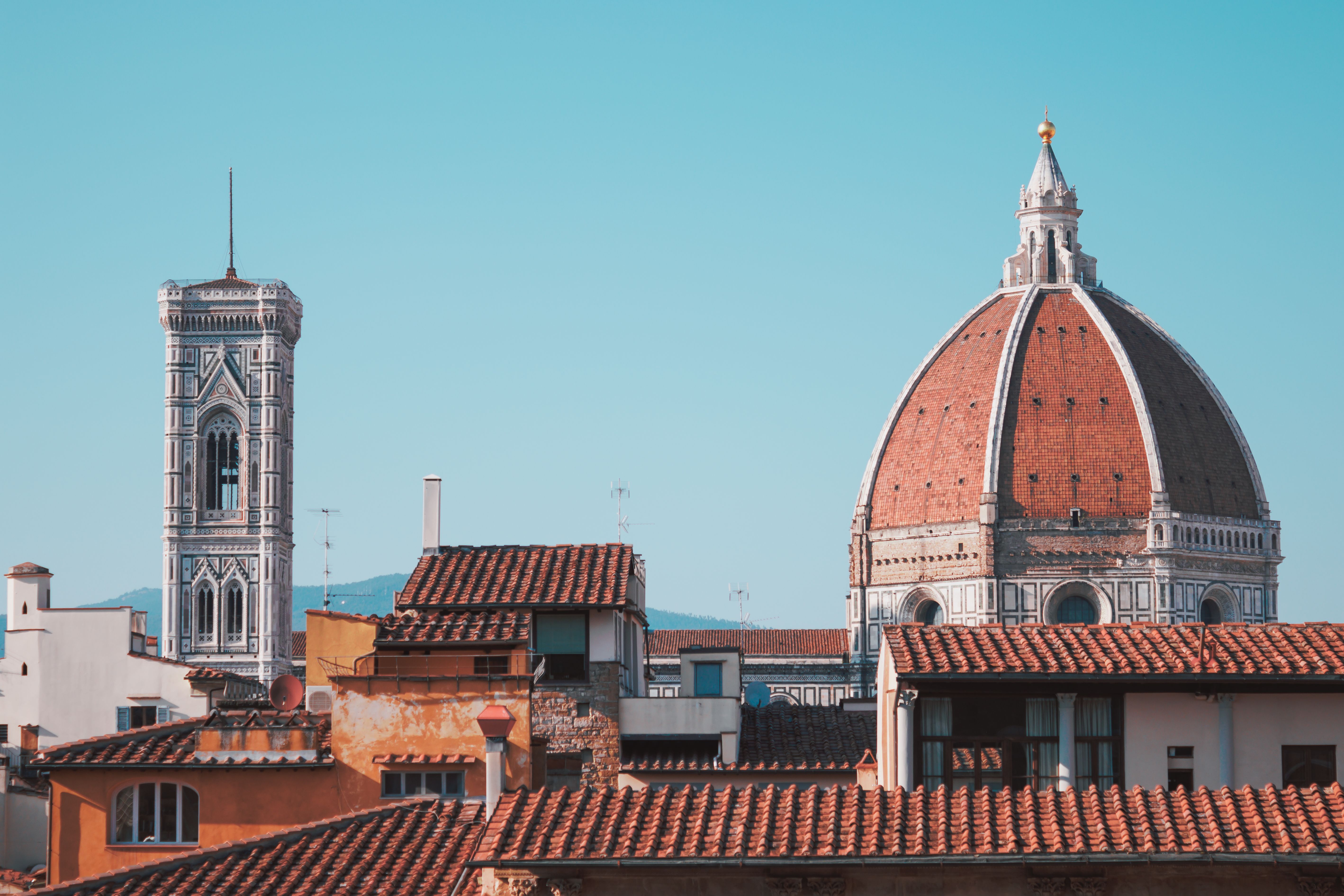 Drone Shot of Buildings in the City of Florence · Free Stock Photo