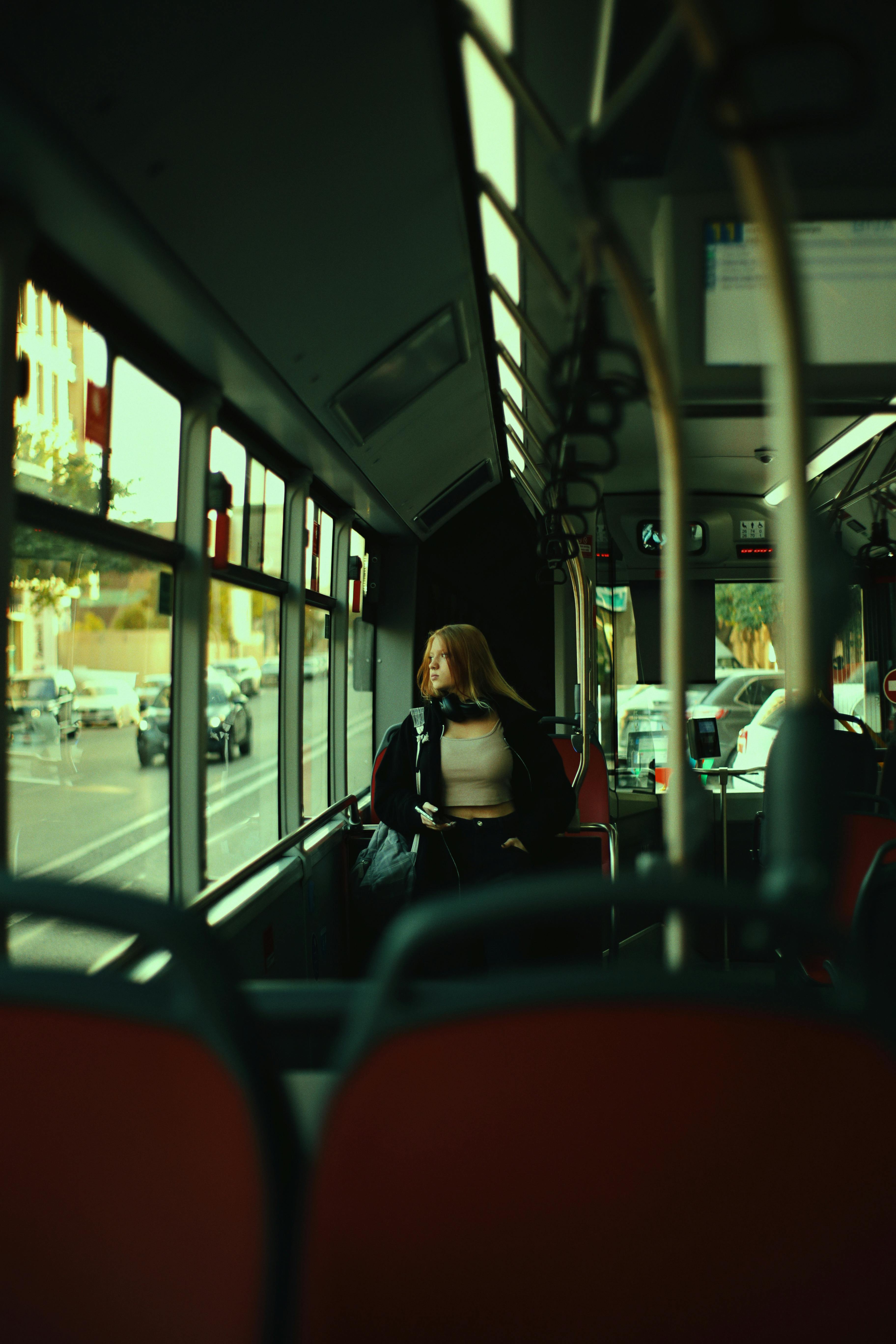 Woman Standing in Bus · Free Stock Photo