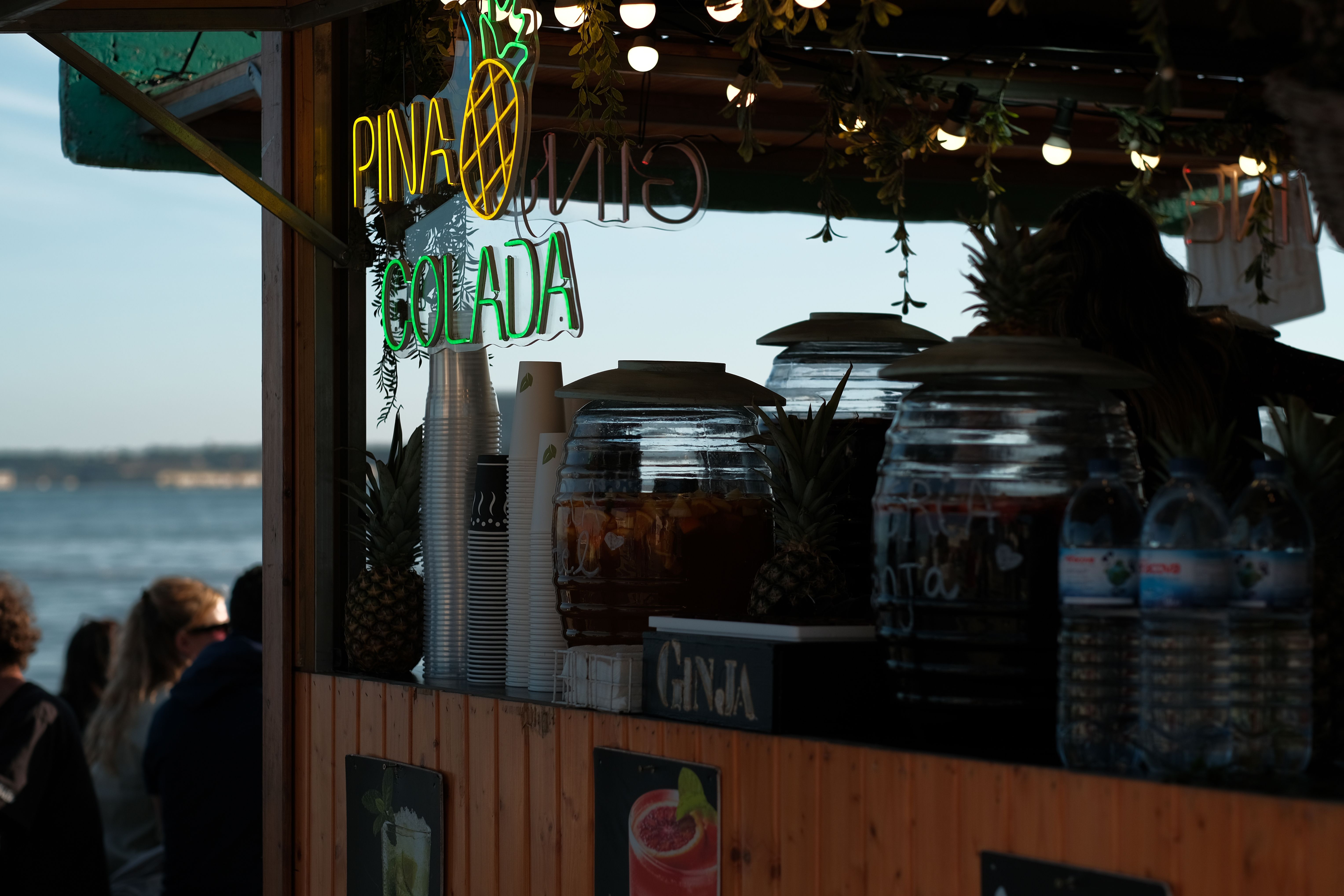 Beach Bar with Pina Colada · Free Stock Photo