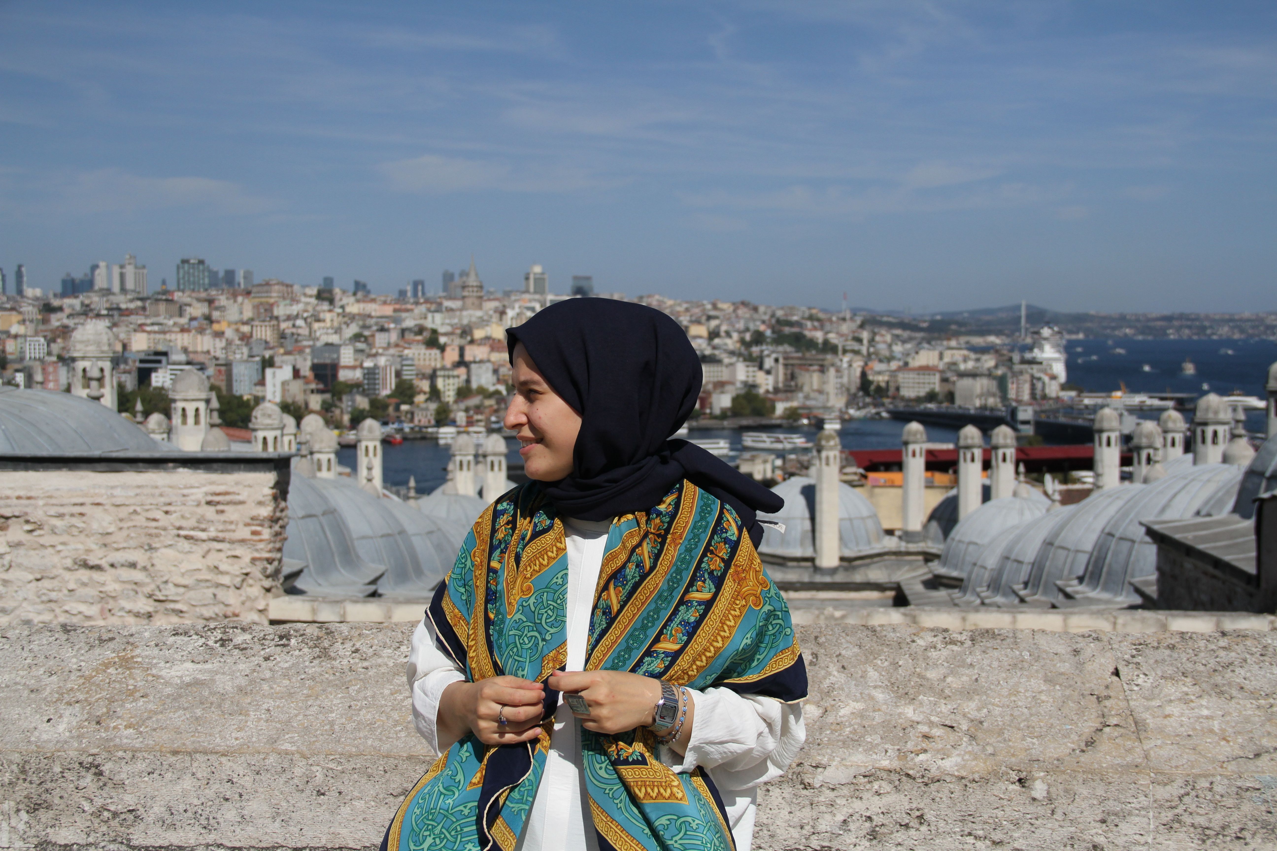 Portrait of Woman in Traditional Clothing at Suleymaniye Mosque in ...