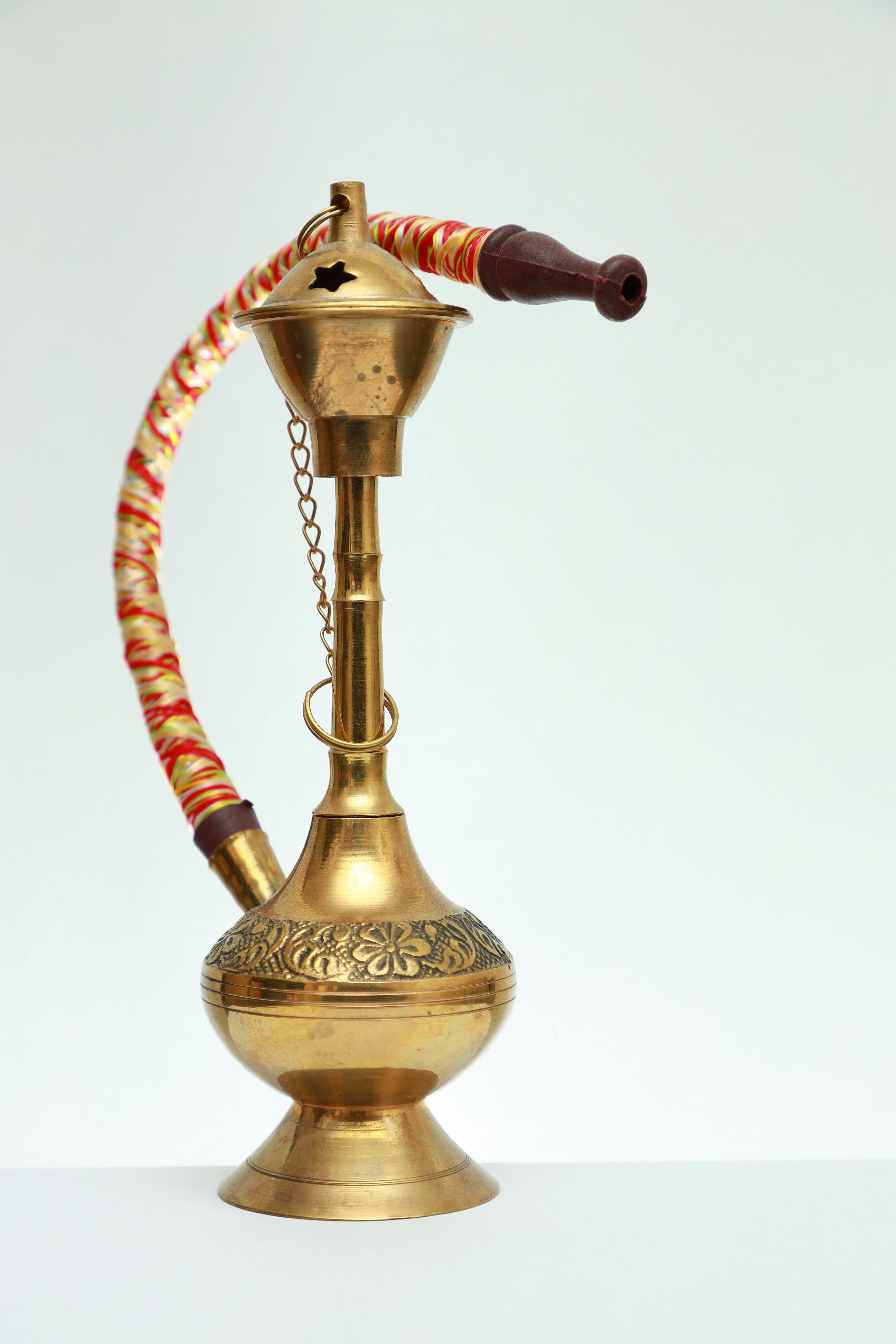 A Traditional Golden Hookah · Free Stock Photo
