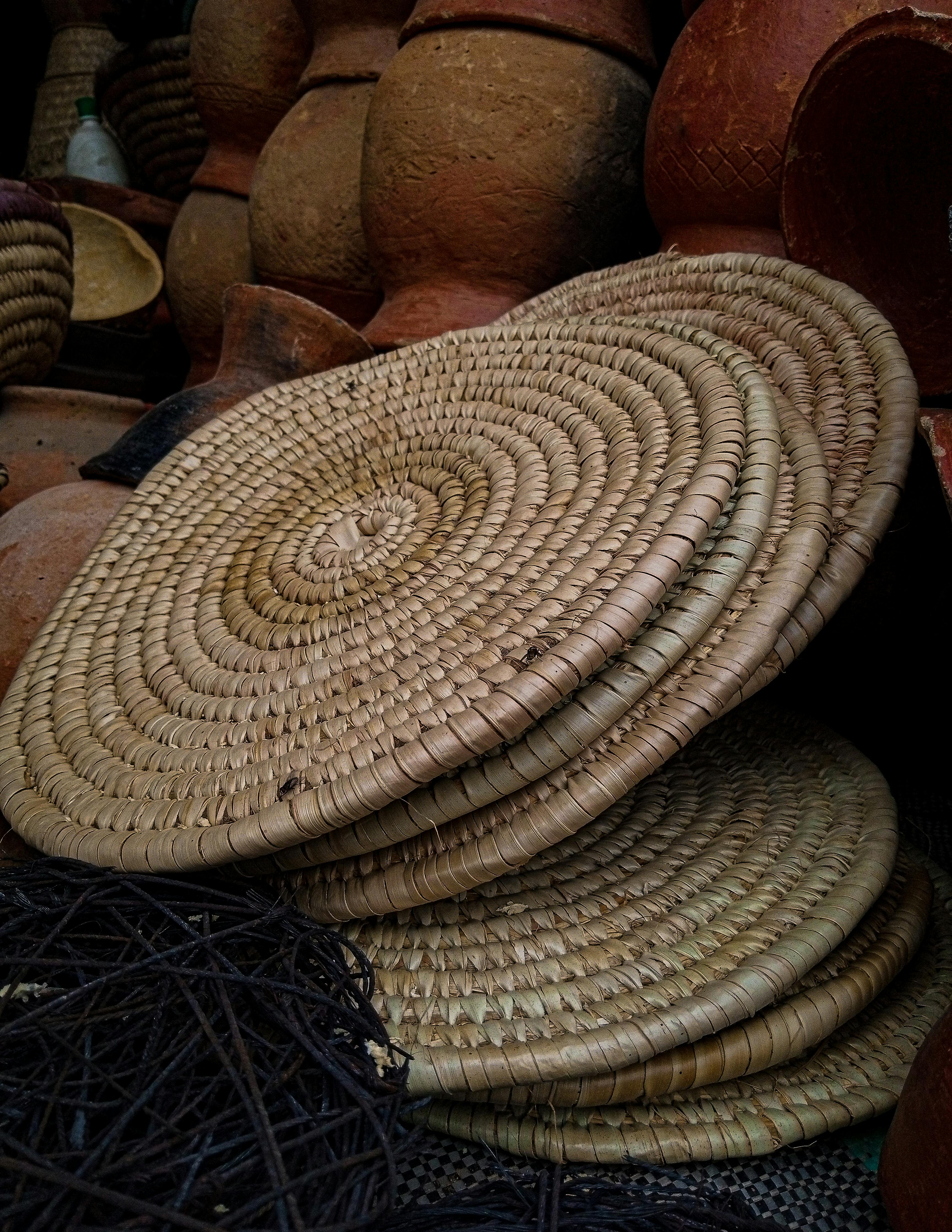 Traditional, Wicker Plates · Free Stock Photo