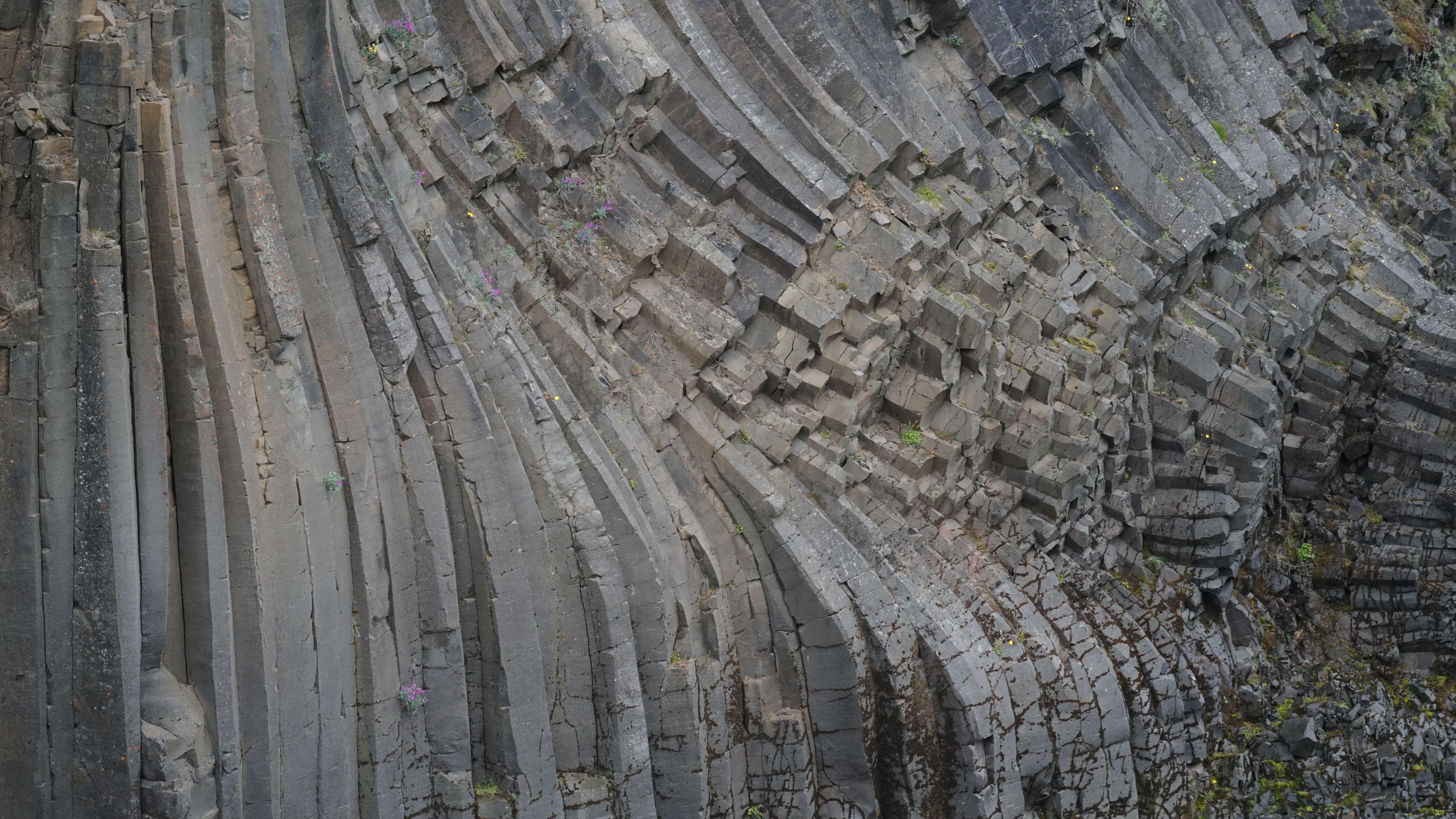 Twisted Columnar Basalt · Free Stock Photo