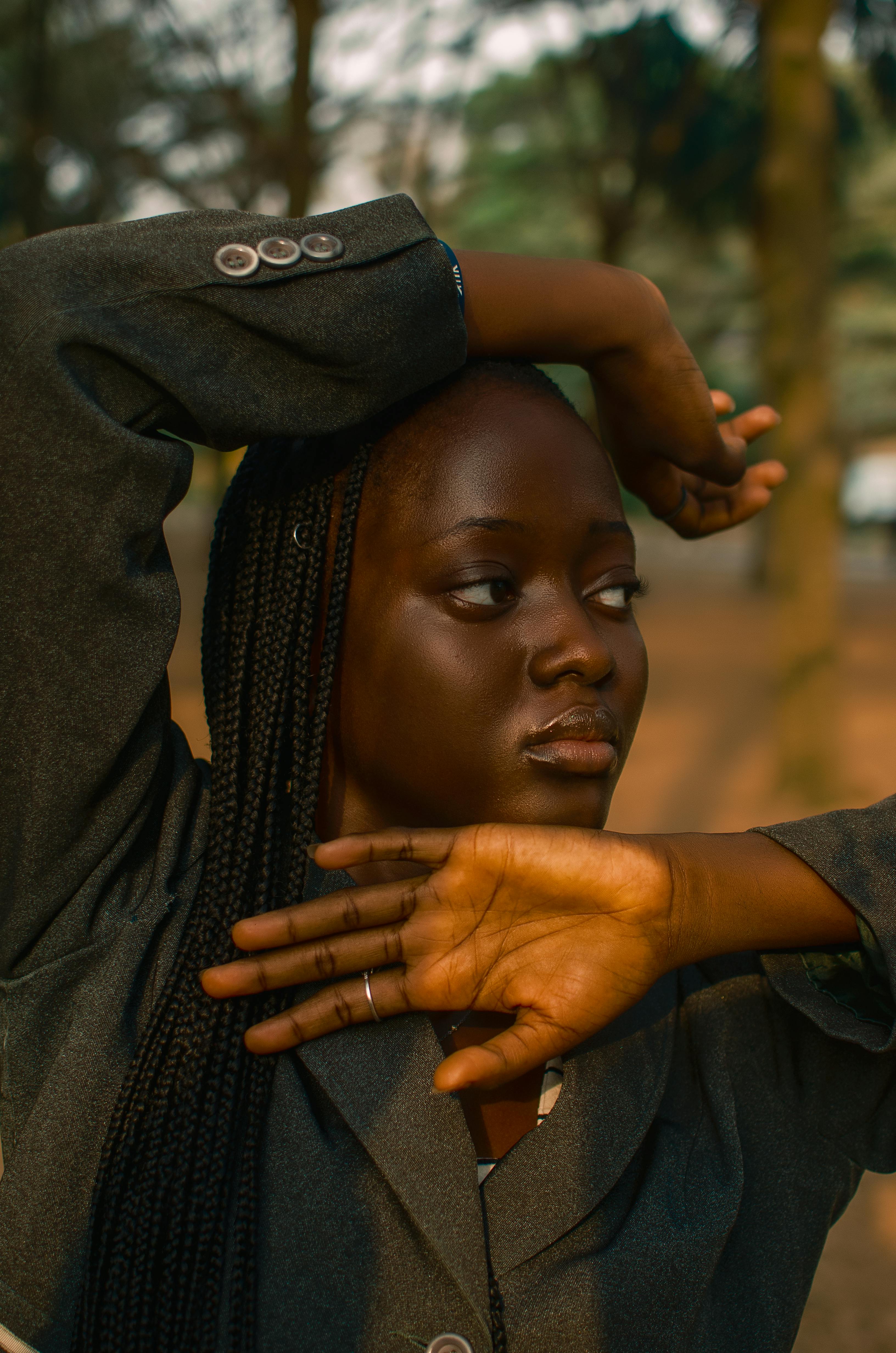 Woman with Hands around Face · Free Stock Photo