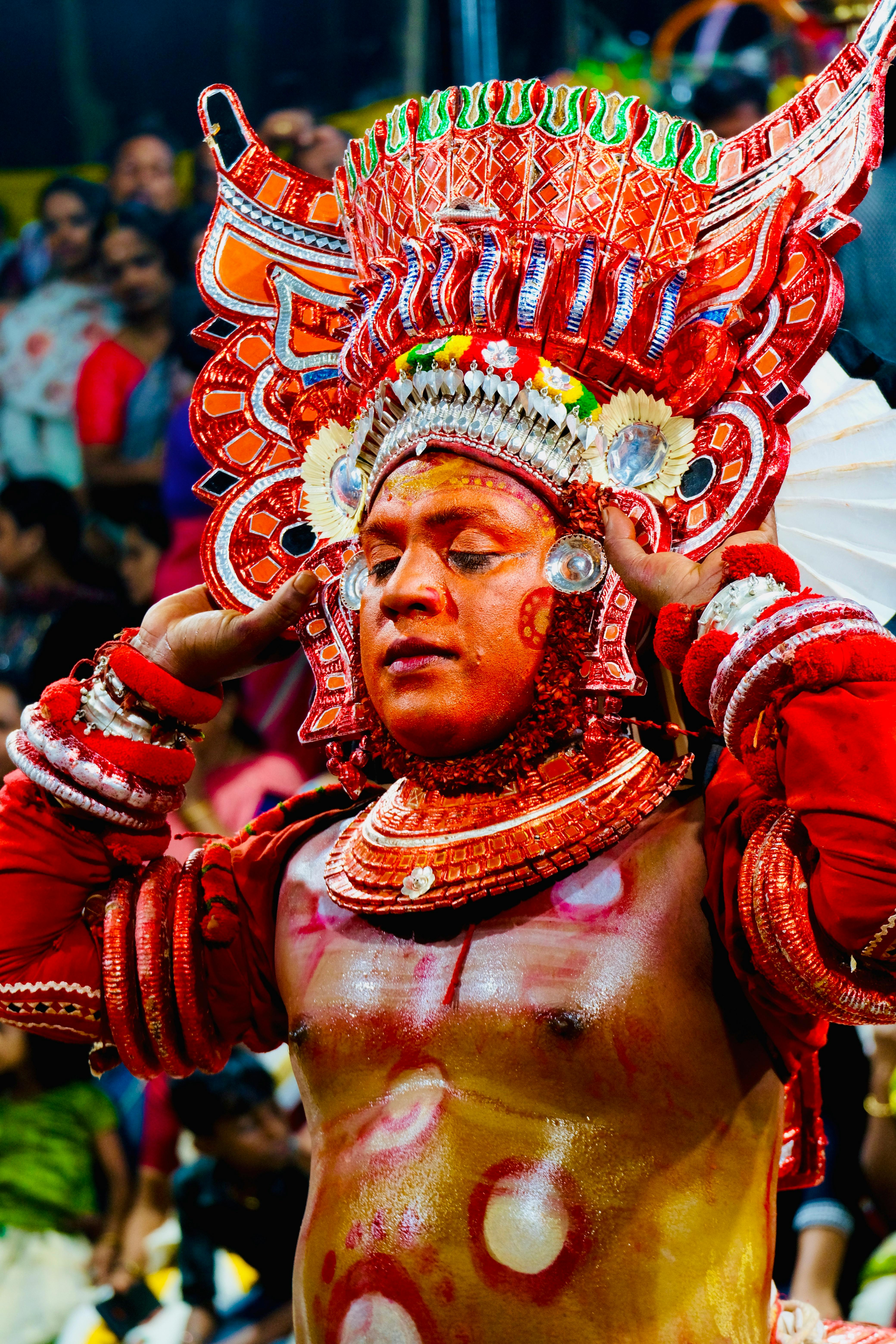 Man in Traditional Theyyam Costume · Free Stock Photo