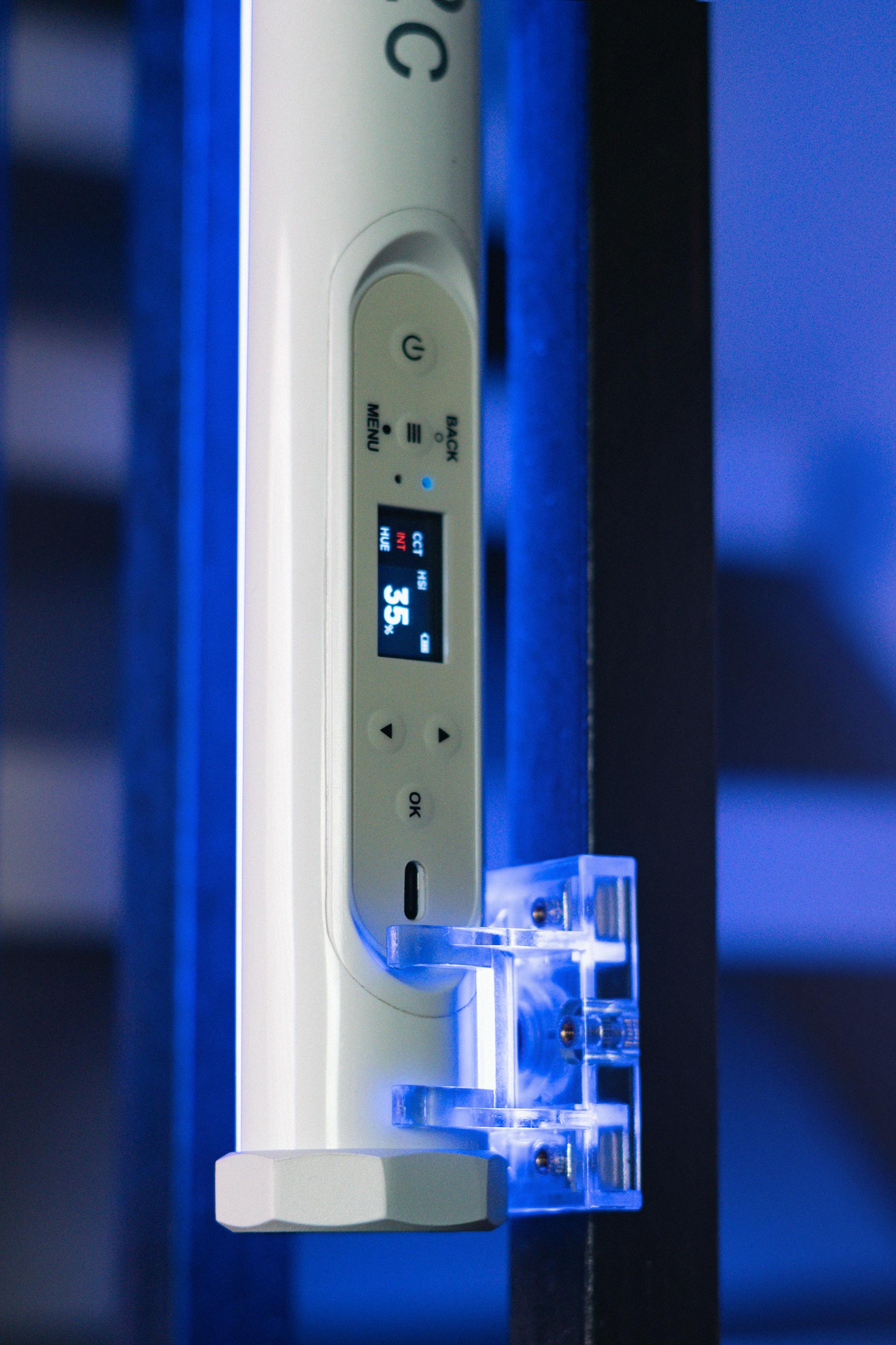 Control Panel of Pixelated Tube Light in the Holder · Free Stock Photo