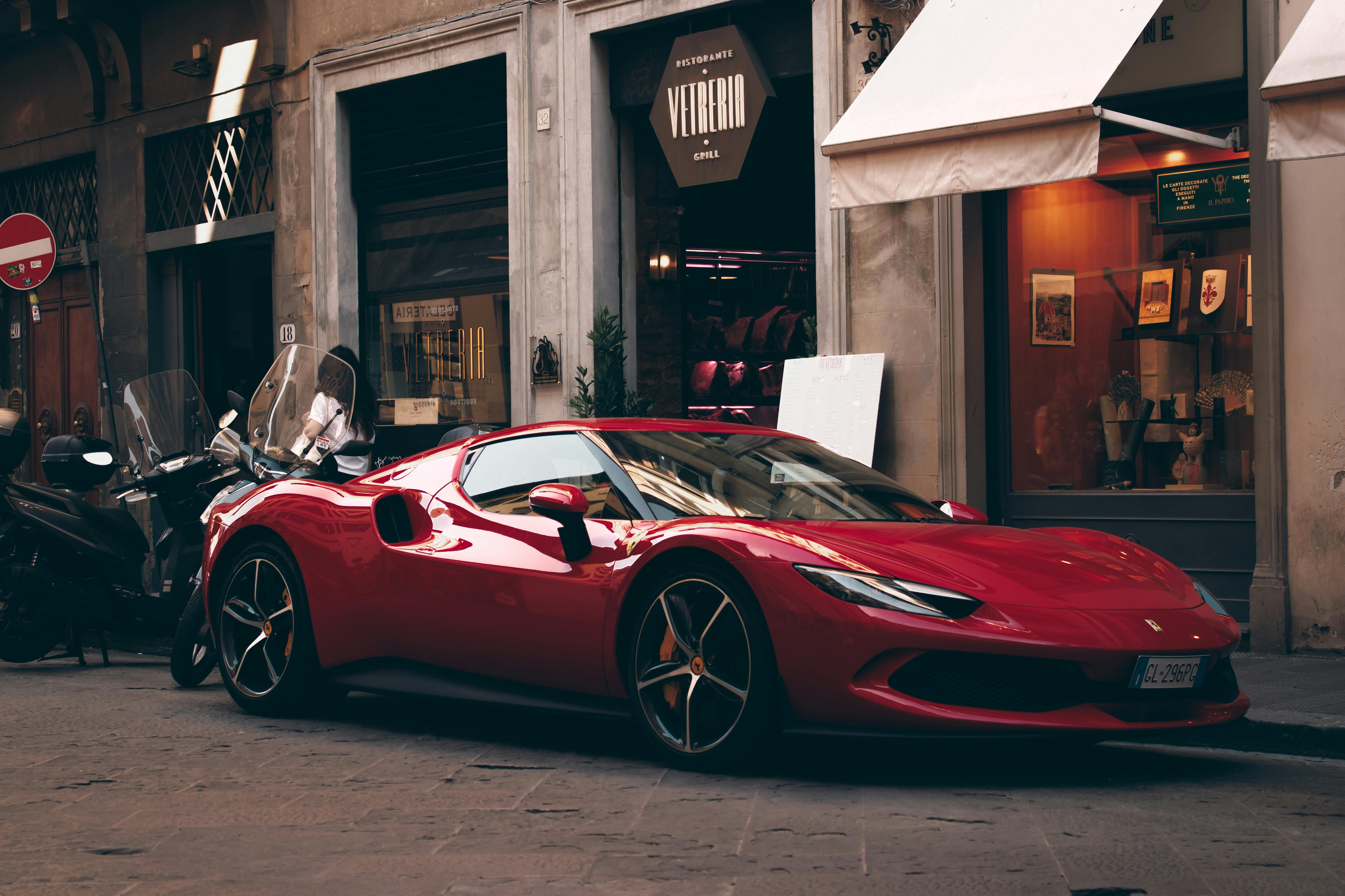 Red Ferrari 296 GTS · Free Stock Photo