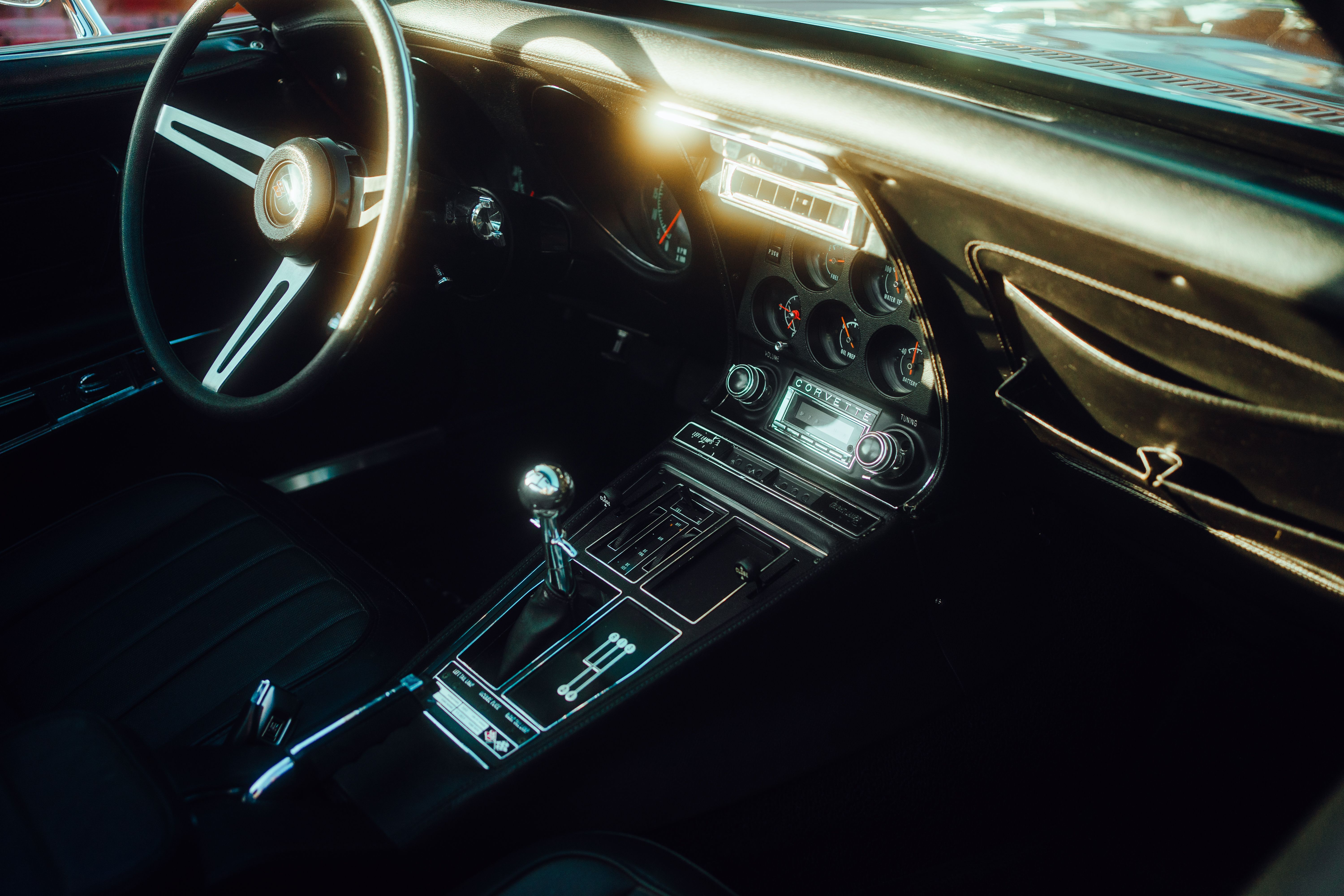 Interior of Vintage Chevrolet Corvette · Free Stock Photo