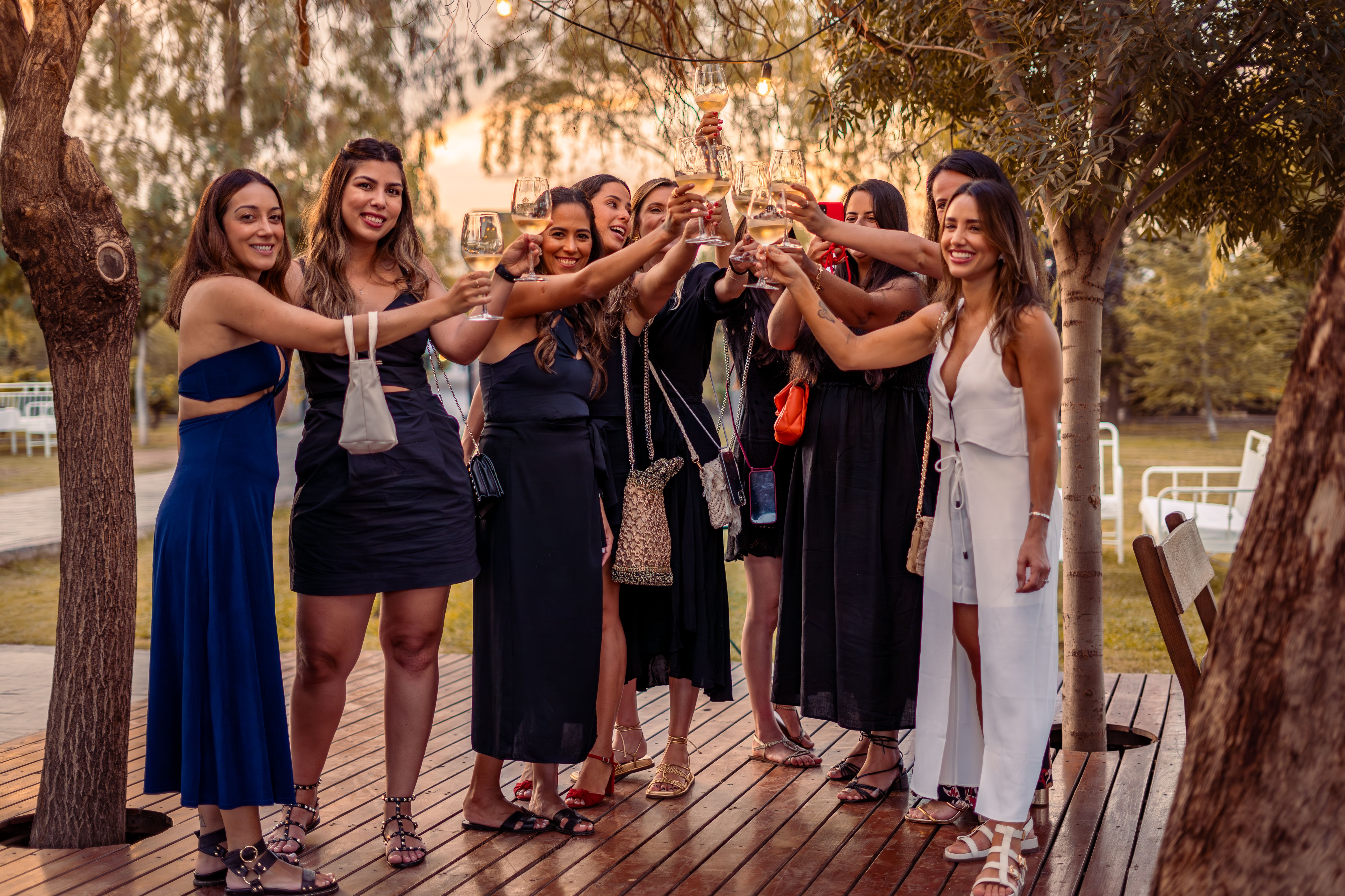 Group of Young Women Celebrating Outdoors · Free Stock Photo